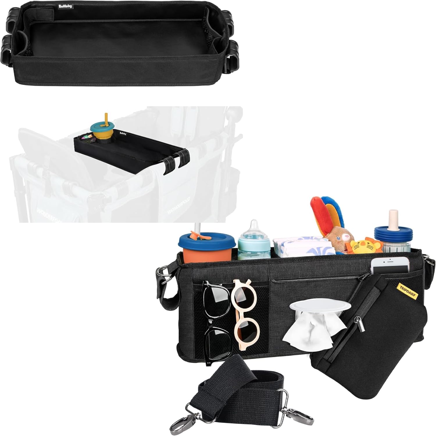 Amazon.com: Boffinby W2 Stroller Tray bundle with W4 Parent Console : Baby
