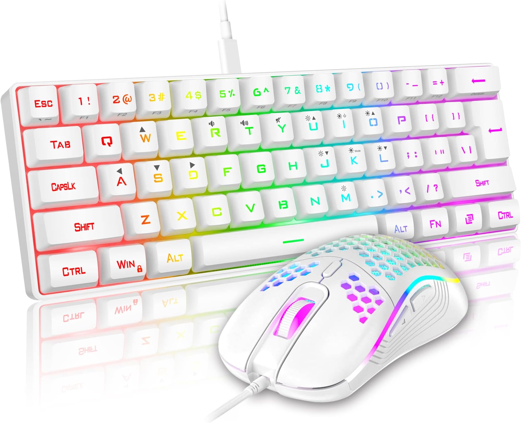 Amazon.com: Wireless Gaming Keyboard and Mouse Combo with 87 Key ...