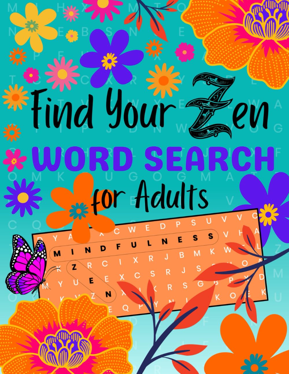 Amazon.com: Find Your Zen Word Search for Adults: Breathe in Joy ...