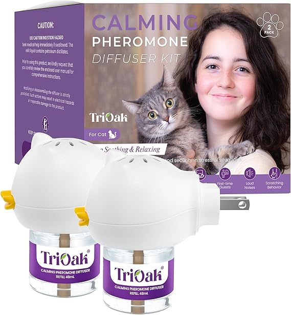 Amazon.com : TriOak Cat Pheromones Calming Diffuser: Premium Cat ...