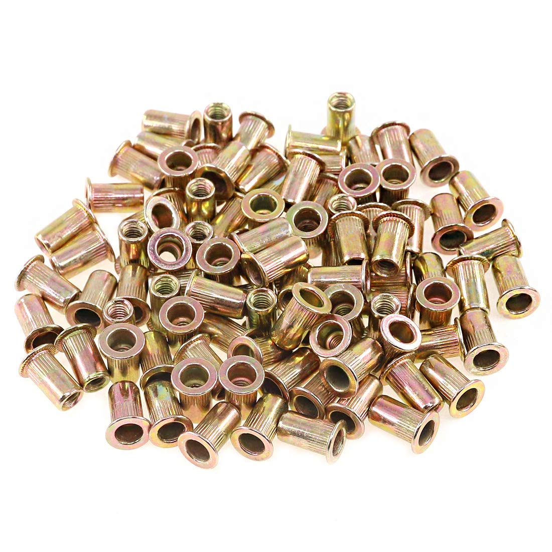 Snapklik.com : 150Pcs M4 Rivet Nuts Metric Zinc Plated Rivet Nut Carbon ...
