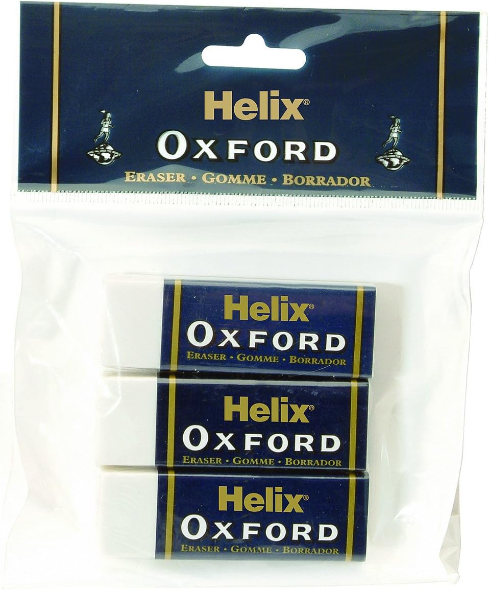 Helix Oxford Large Sleeved Eraser (Pack of 3) : Amazon.co.uk ...