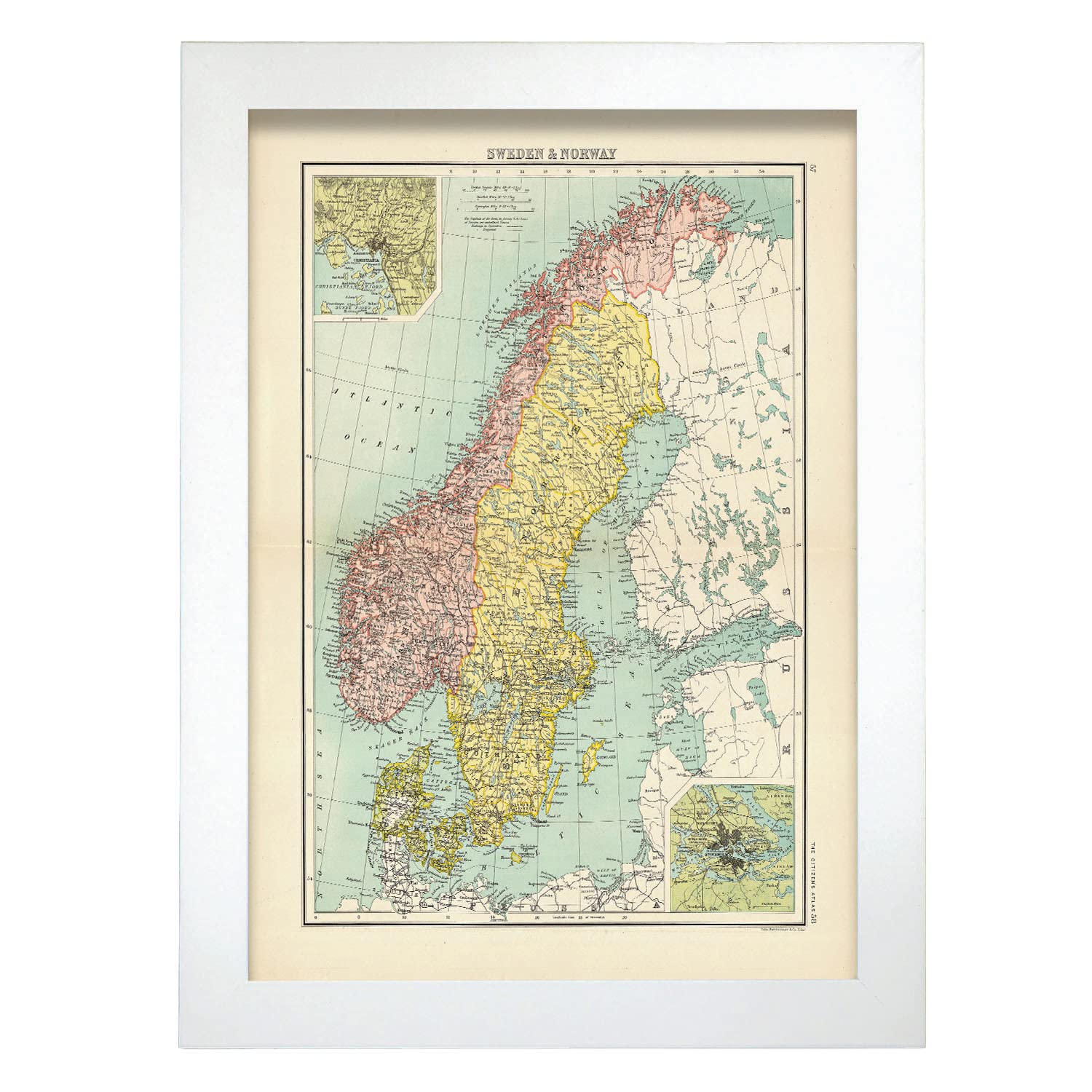 Ancient Scandinavia Map SCANDINAVIA Northern Sweden & Norway, Finland,