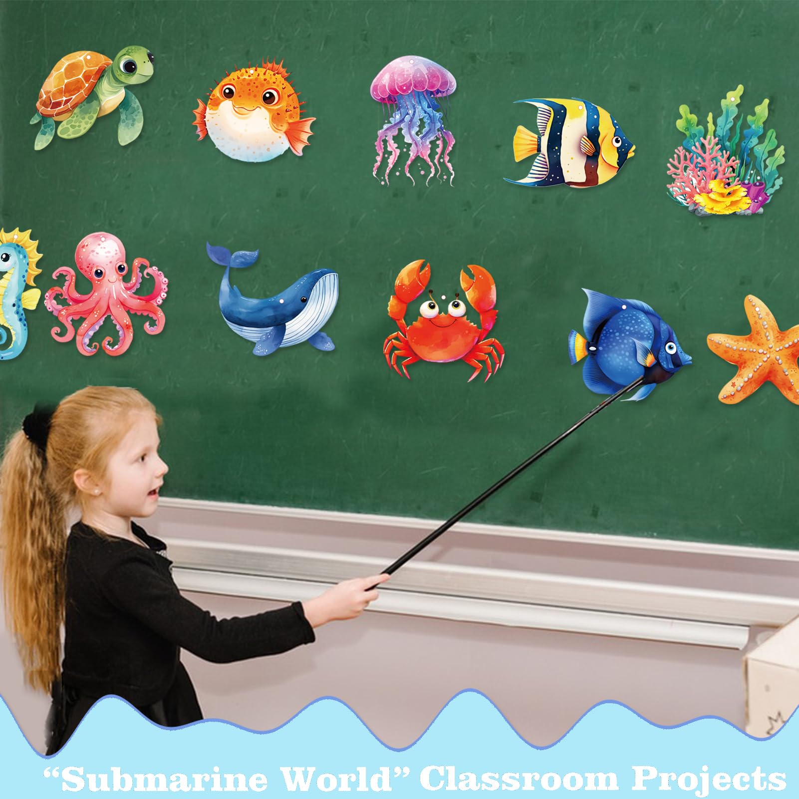 Snapklik.com : 26 Pieces Sea Creature Cutouts Tropical Fish Cutouts ...