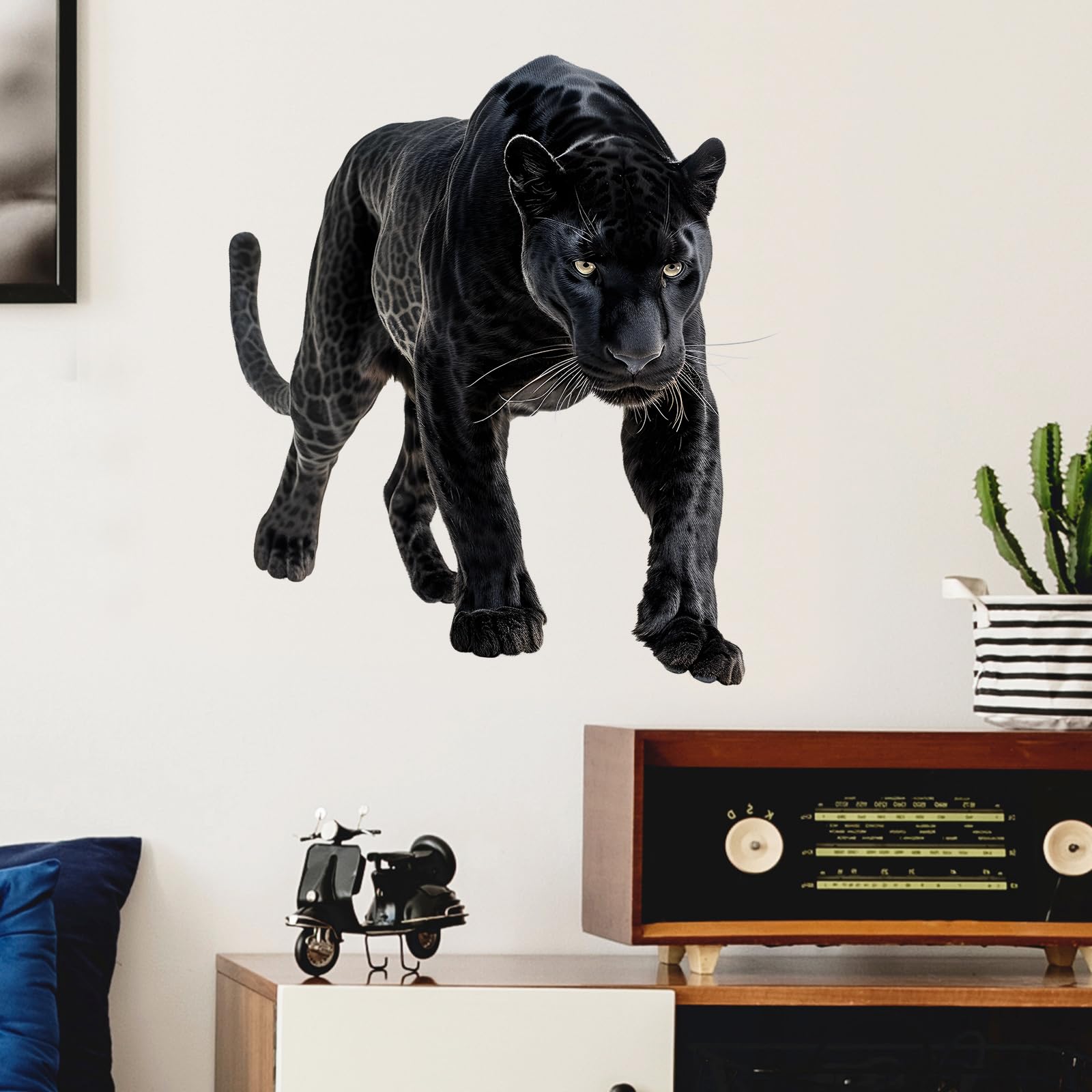 Amazon.com: RoyoLam Lifelike Panther Wall Decal Nursery Wildlife Animal ...