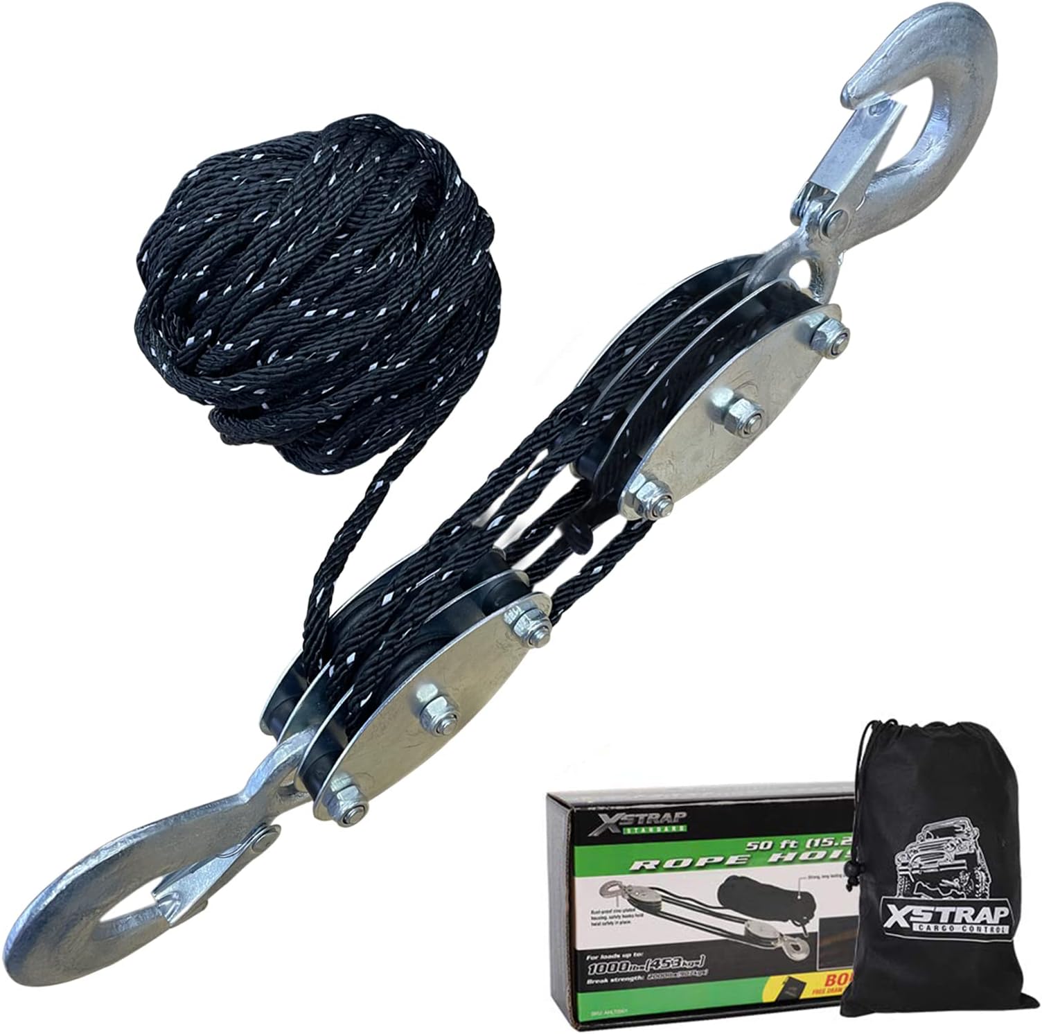 Amazon.com: Tie Boss - Self Locking, Block and Tackle Pulley Hoist ...