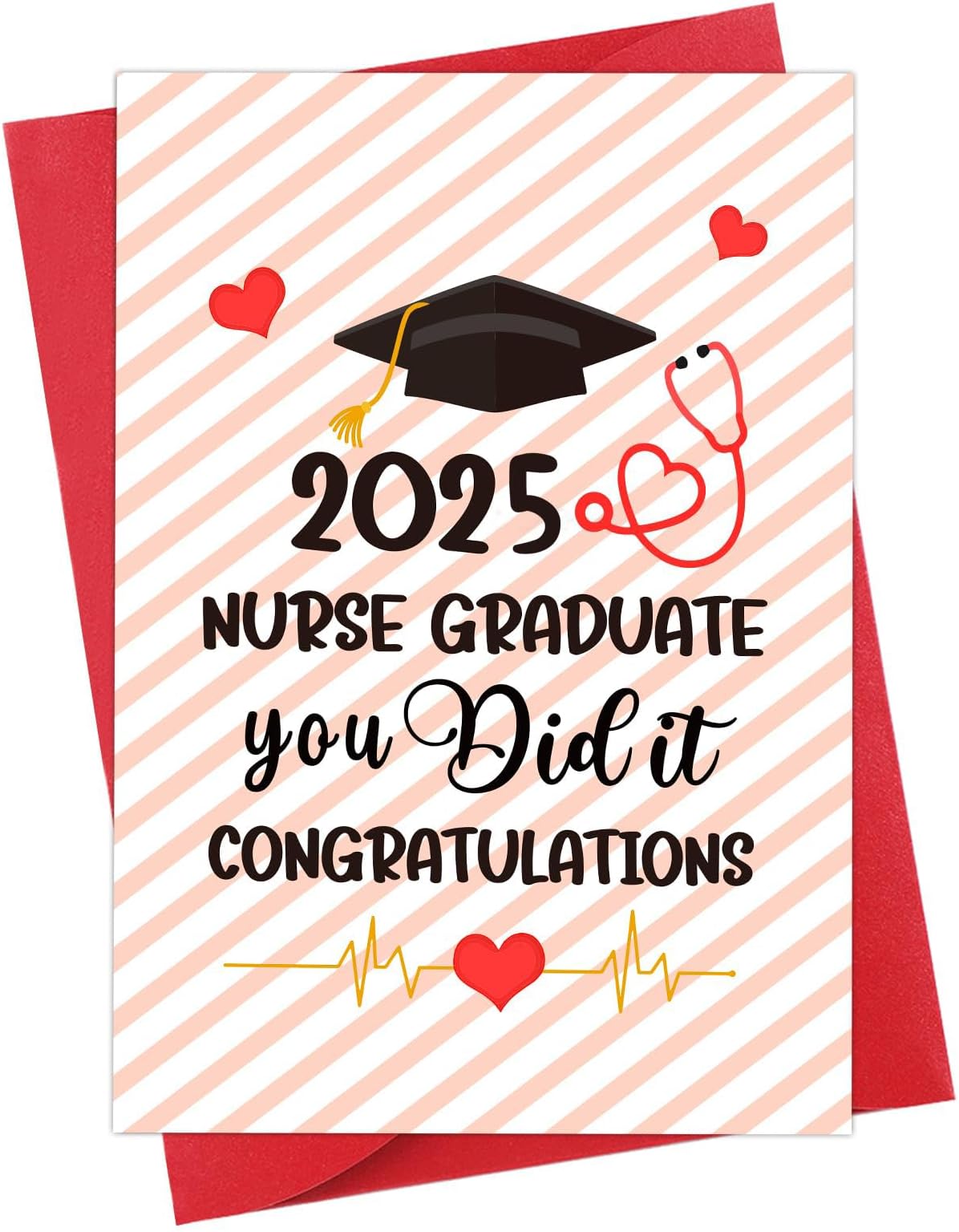 Amazon.com : Ithmahco Cute Nurse Graduation Card, Lovely RN Graduation ...