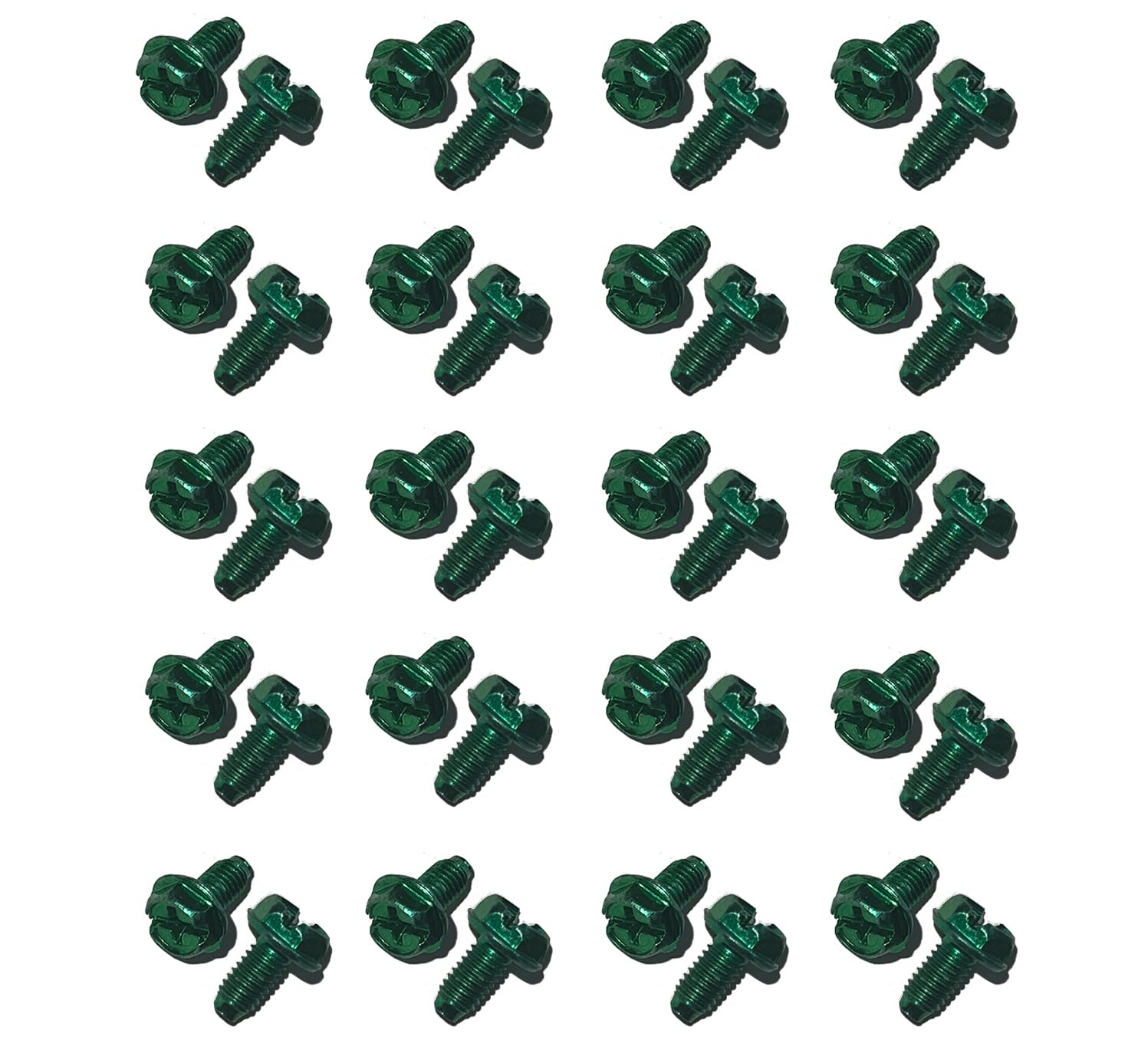 Upgraded 100 PCS Grounding Hex Head Screw, 10-32 x 3/8” Hex Head Ground ...