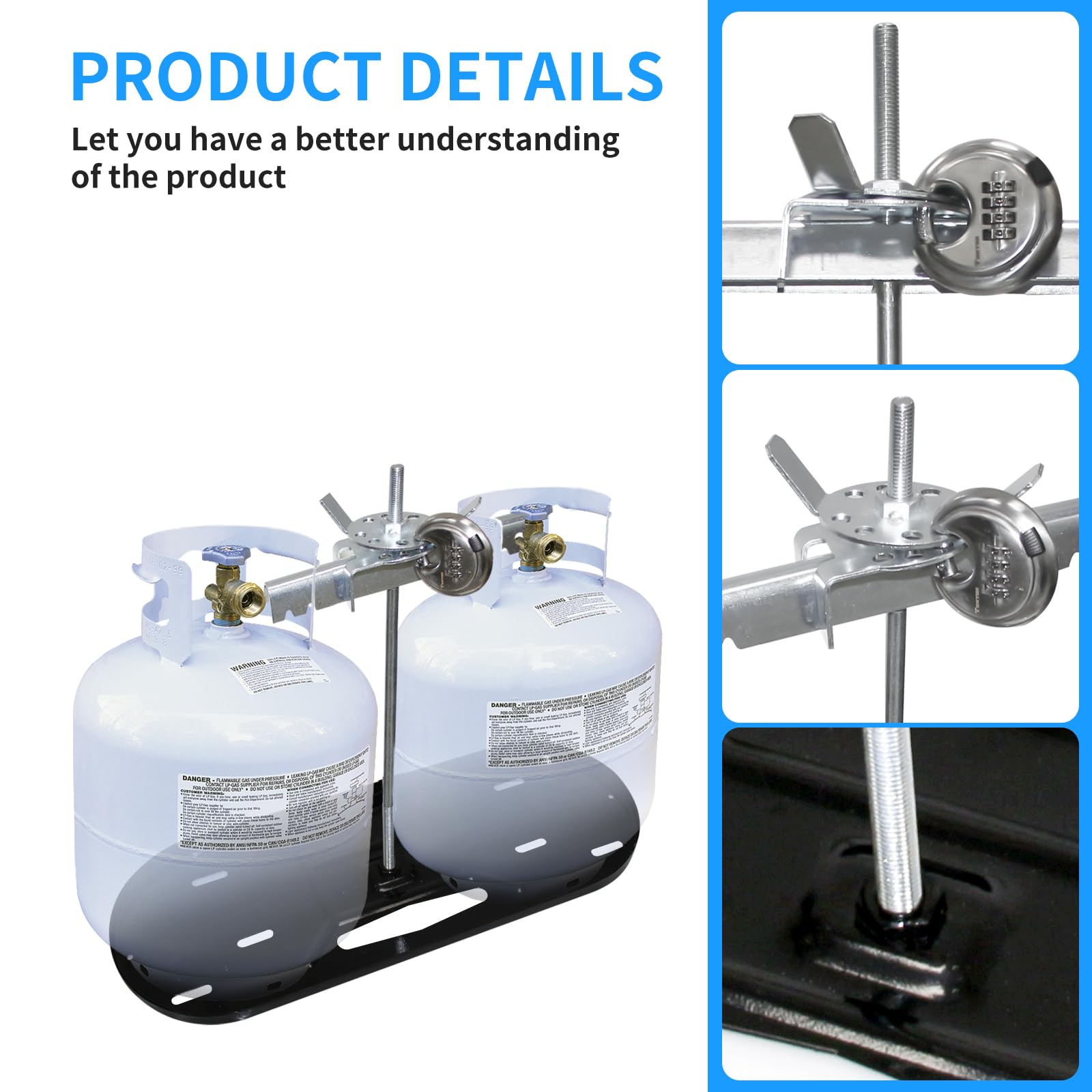 Snapklik.com : RVPNR RV Dual Propane Tank Mounting Rack
