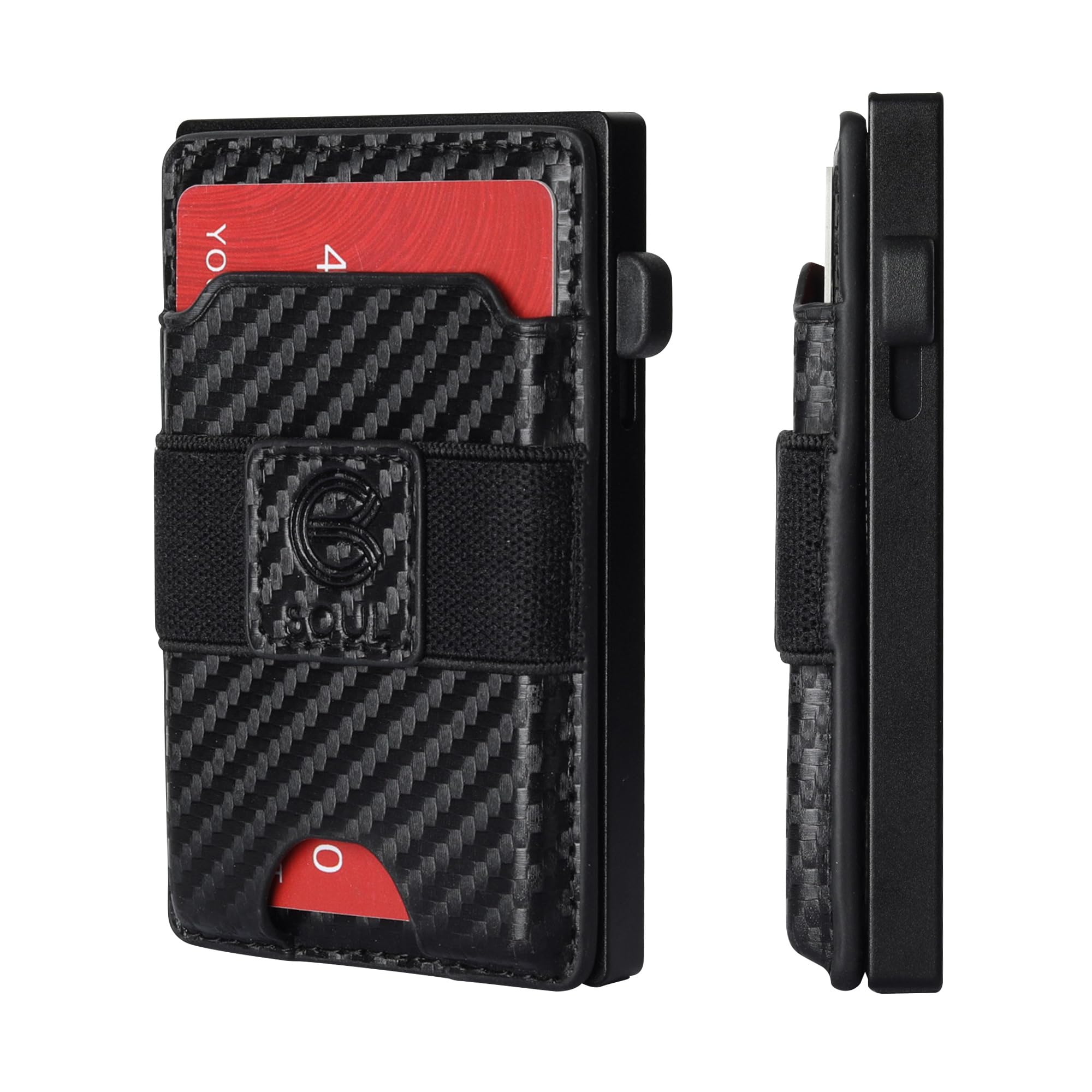 Amazon.com: SOUL Slim Card Holder, Minimalist Pop Up Wallet for Men ...