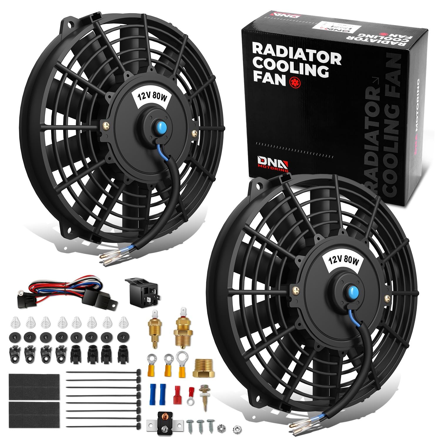 Snapklik.com : DNA MOTORING 2pcs 7Inch Electric Radiator Cooling Fan ...