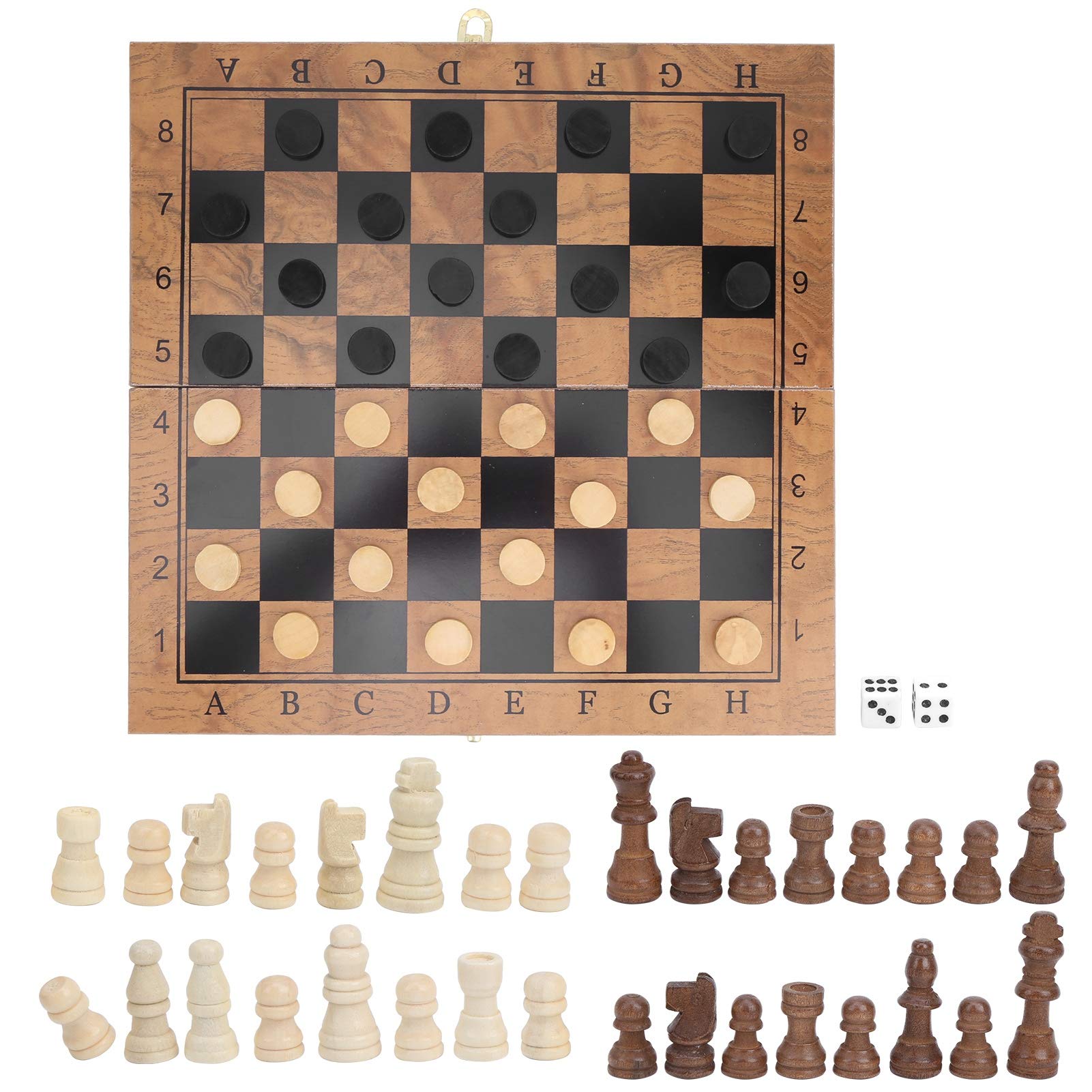 Buy 3 in 1 Chess Set, Chess Board Game, Folding Chess Board, Unique ...