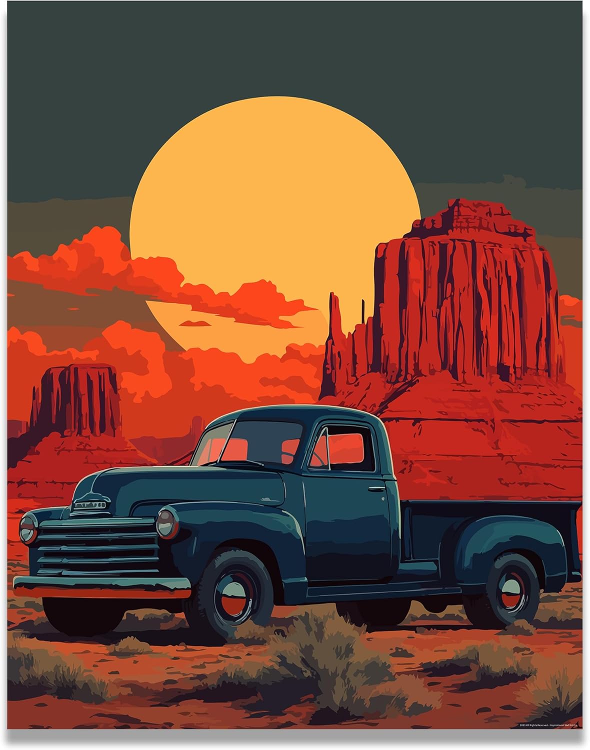Amazon.com: Inspirational Wall Art Co. - Power Drive | Chevy Truck ...