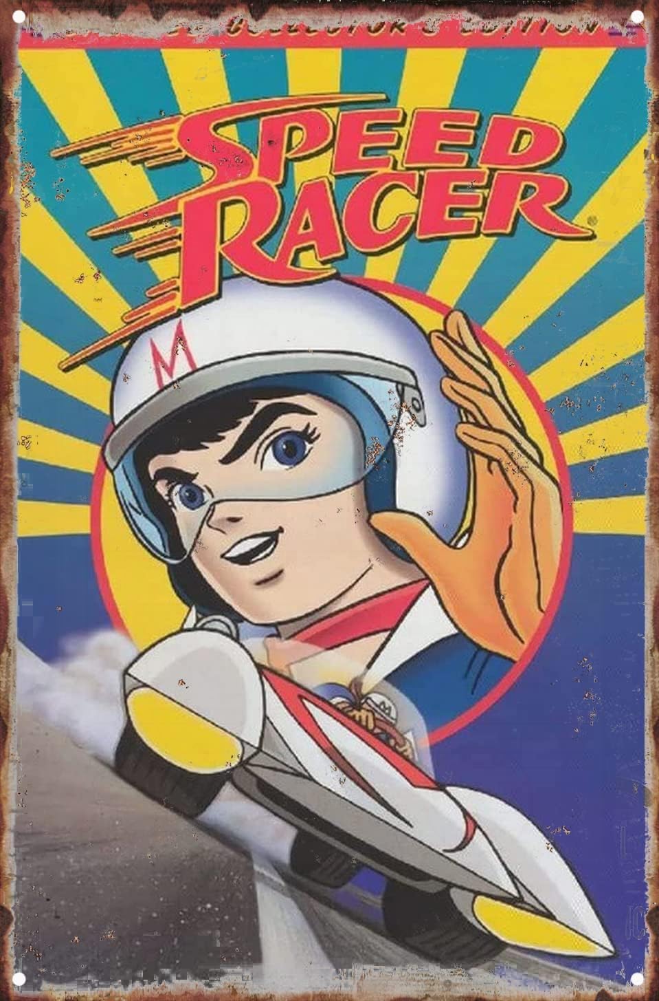 Amazon.com: OPICA Metal Tin Sign Speed Racer Anime Poster Wall Decor ...