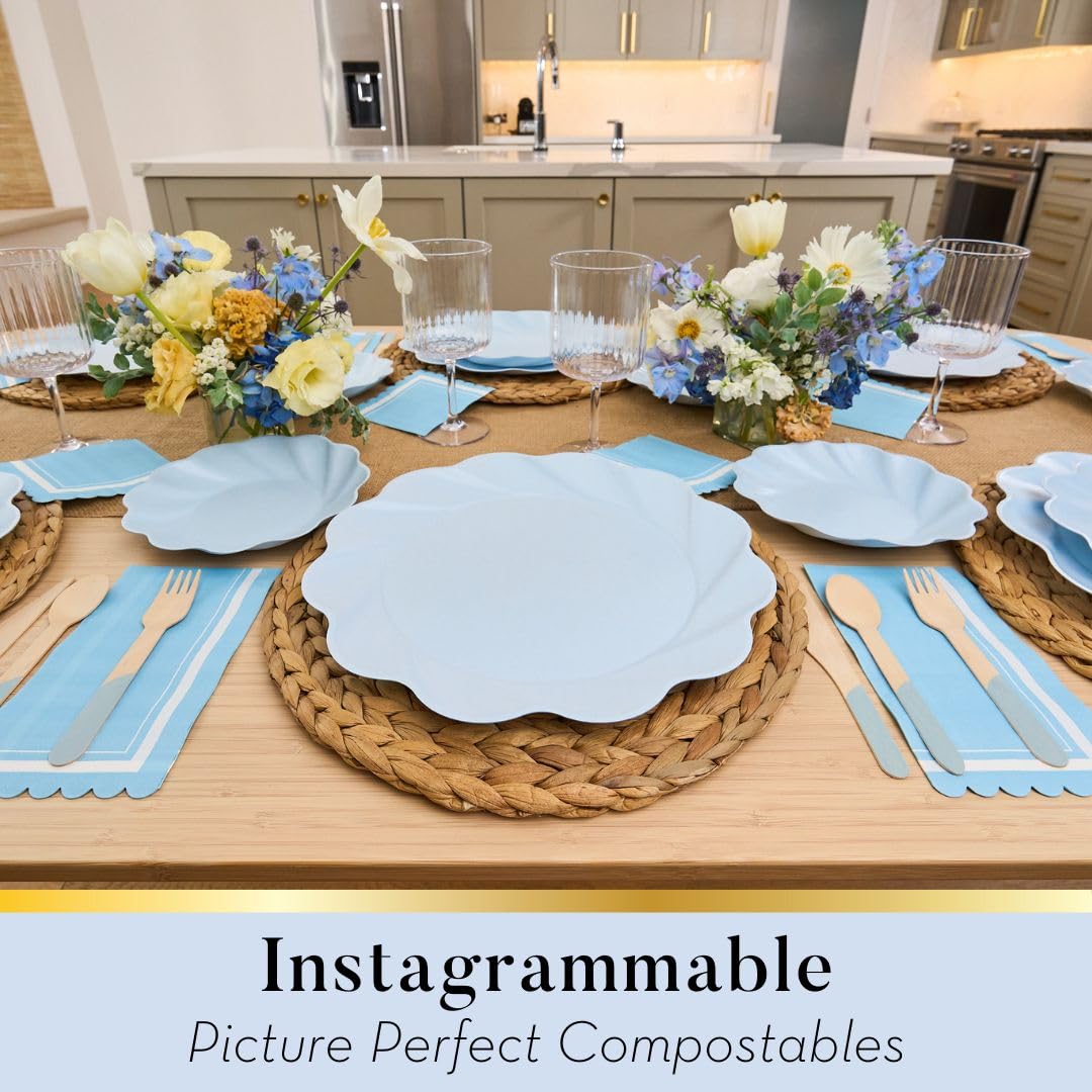Snapklik.com : Eco-Friendly Compostable Party Plates - 24 Piece Set In ...