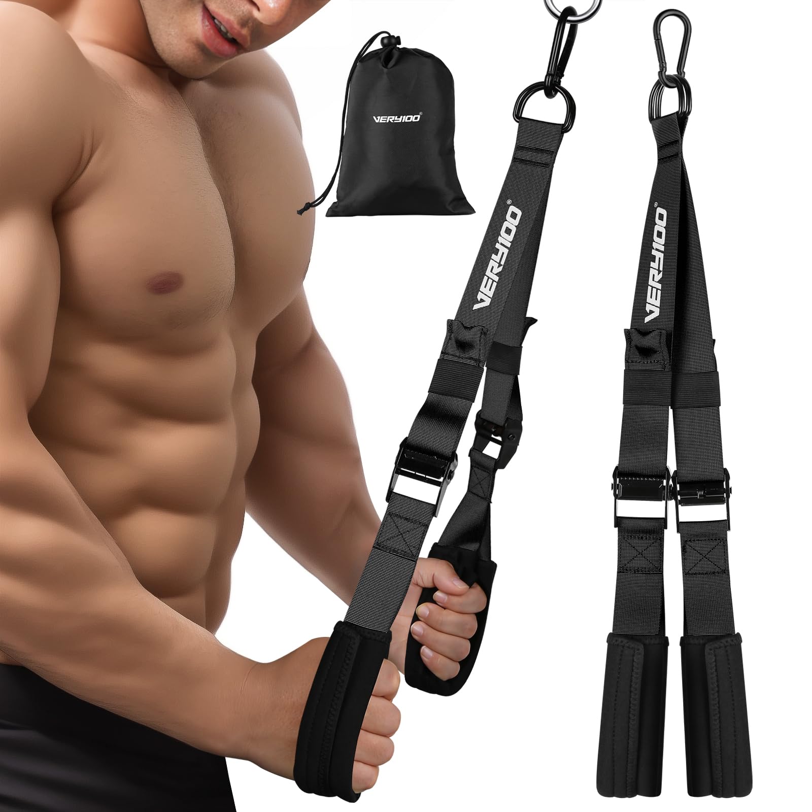 Snapklik.com : Bilbear Adjustable Tricep Rope Cable Attachment, Tricep ...