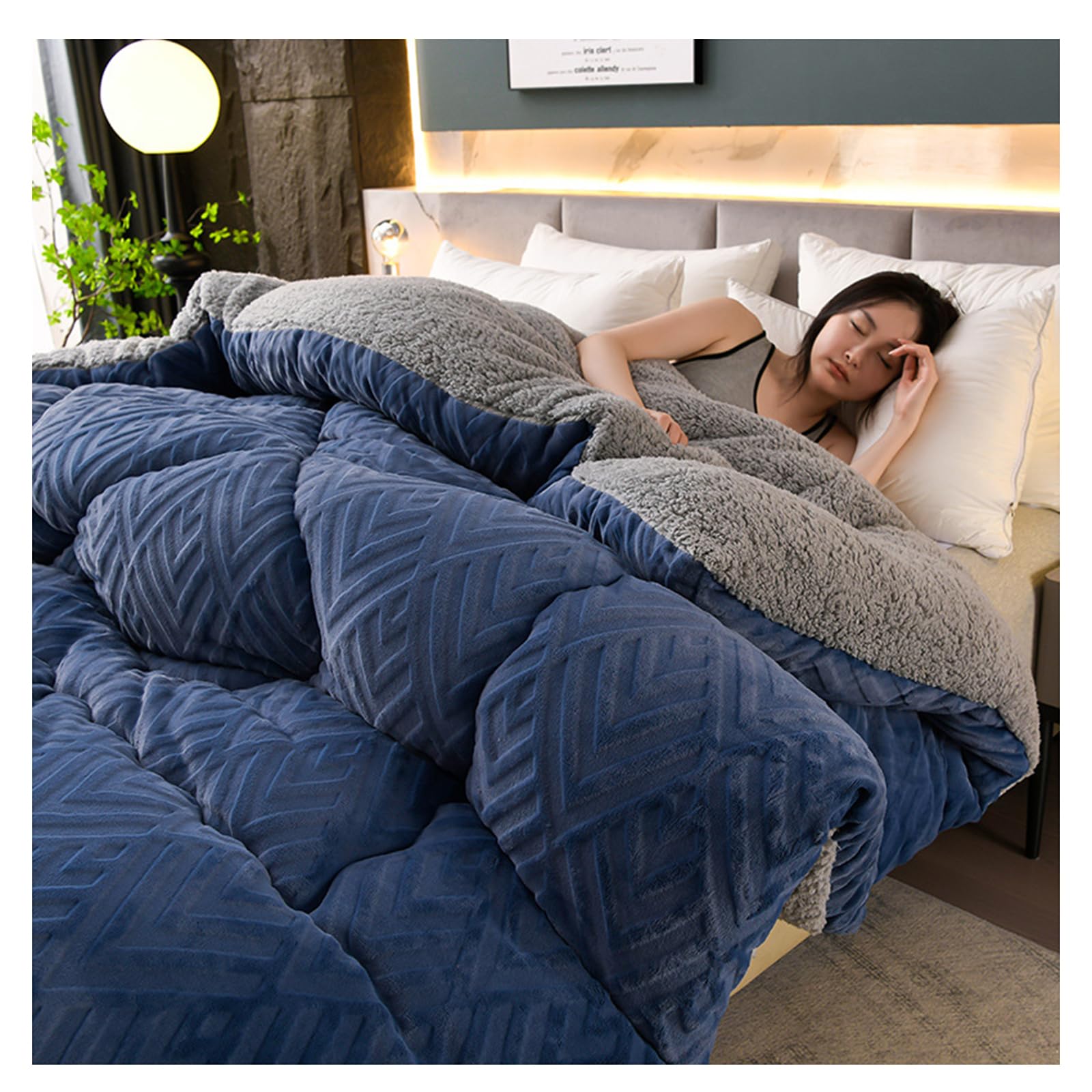 Amazon.com: SayfuR Super Warm Double-Sided Velvet Quilt Plush Comforter ...