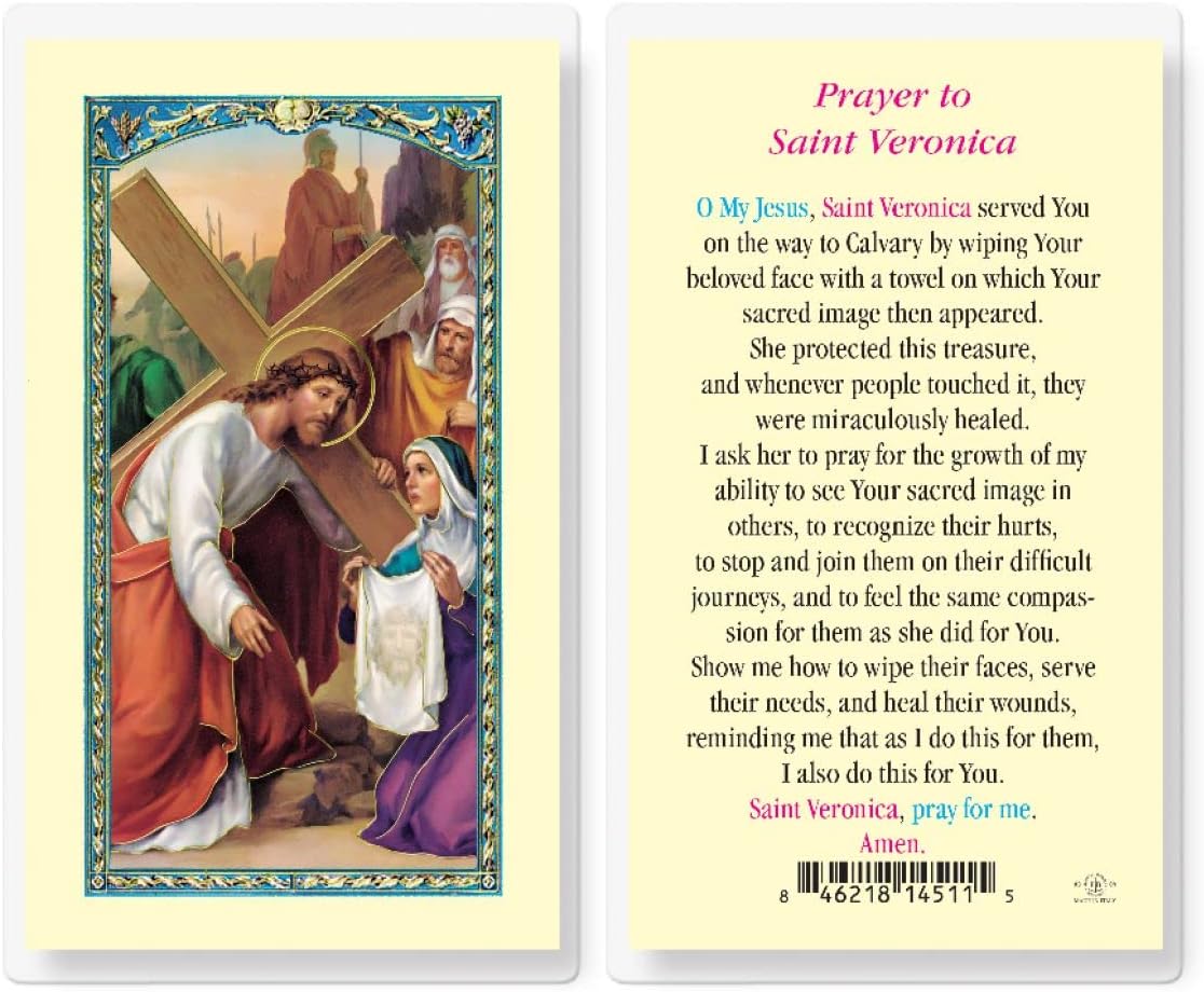 Amazon.com : Prayer to St. Veronica Laminated Holy Cards, 25-Count ...