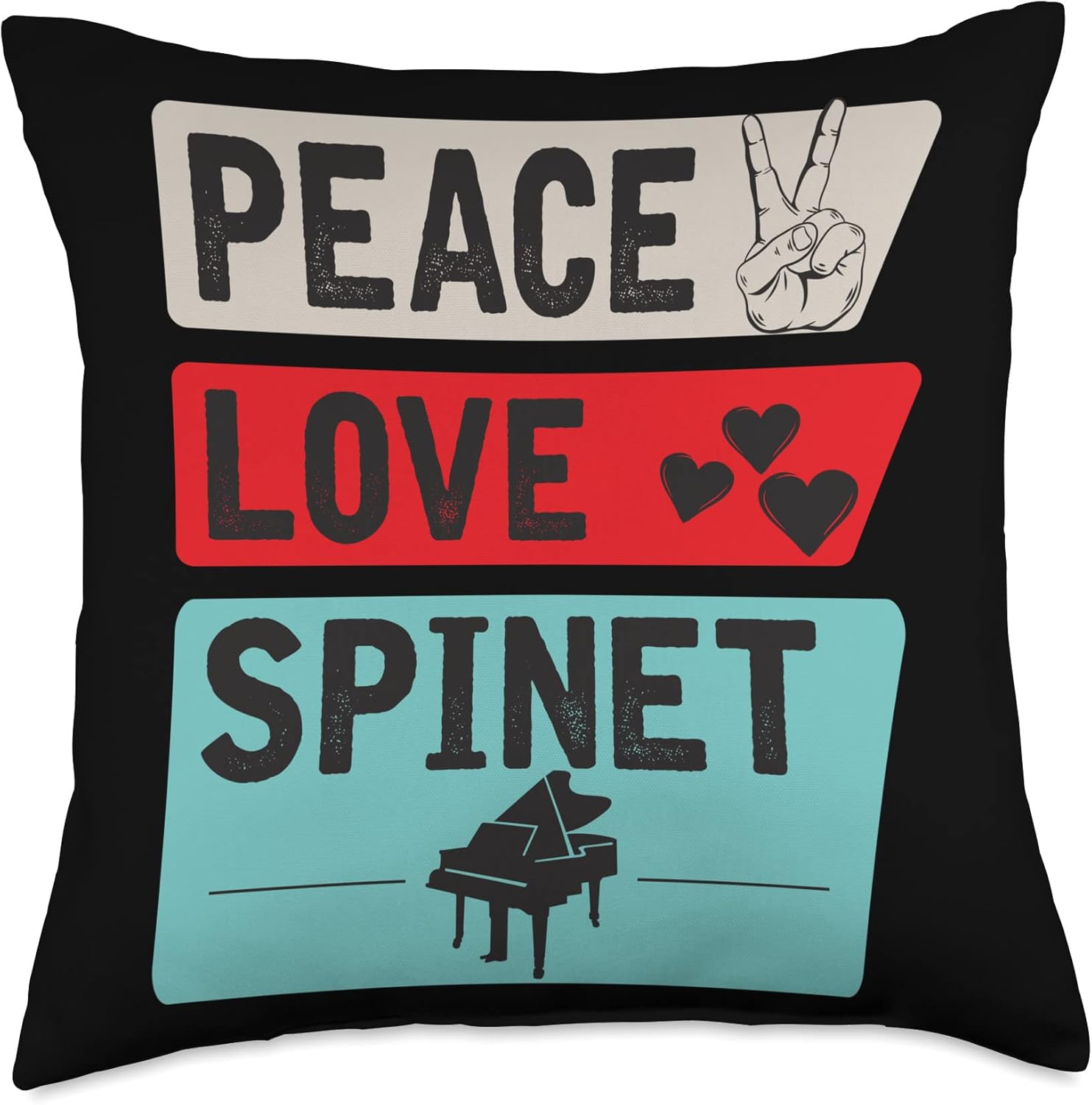 Amazon.com: Keyboard Instrument Spinet Piano Peace Love Musical ...