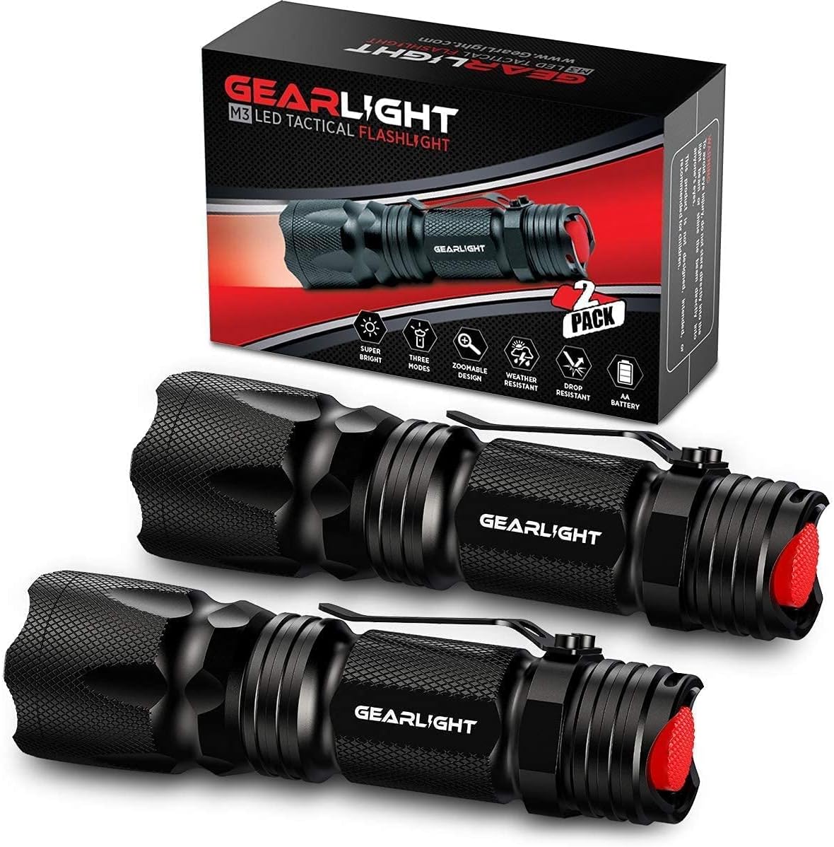Amazon.com: Decaker TC1200 Tactical Flashlight Super Bright 1200 Lumens ...