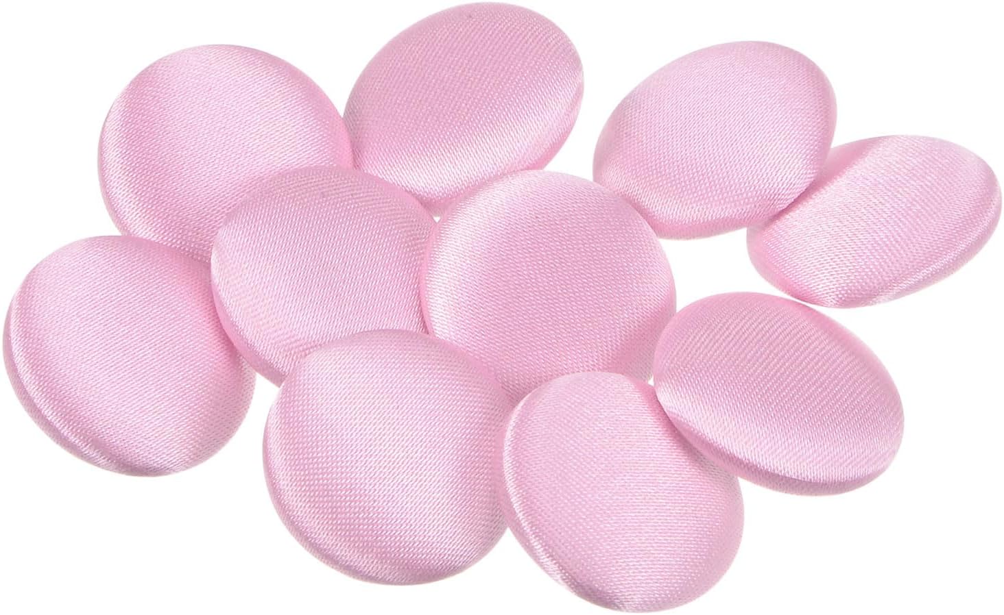 sourcing map 10pcs 32L Fabric Cloth Covered Button 20mm Round Metal ...