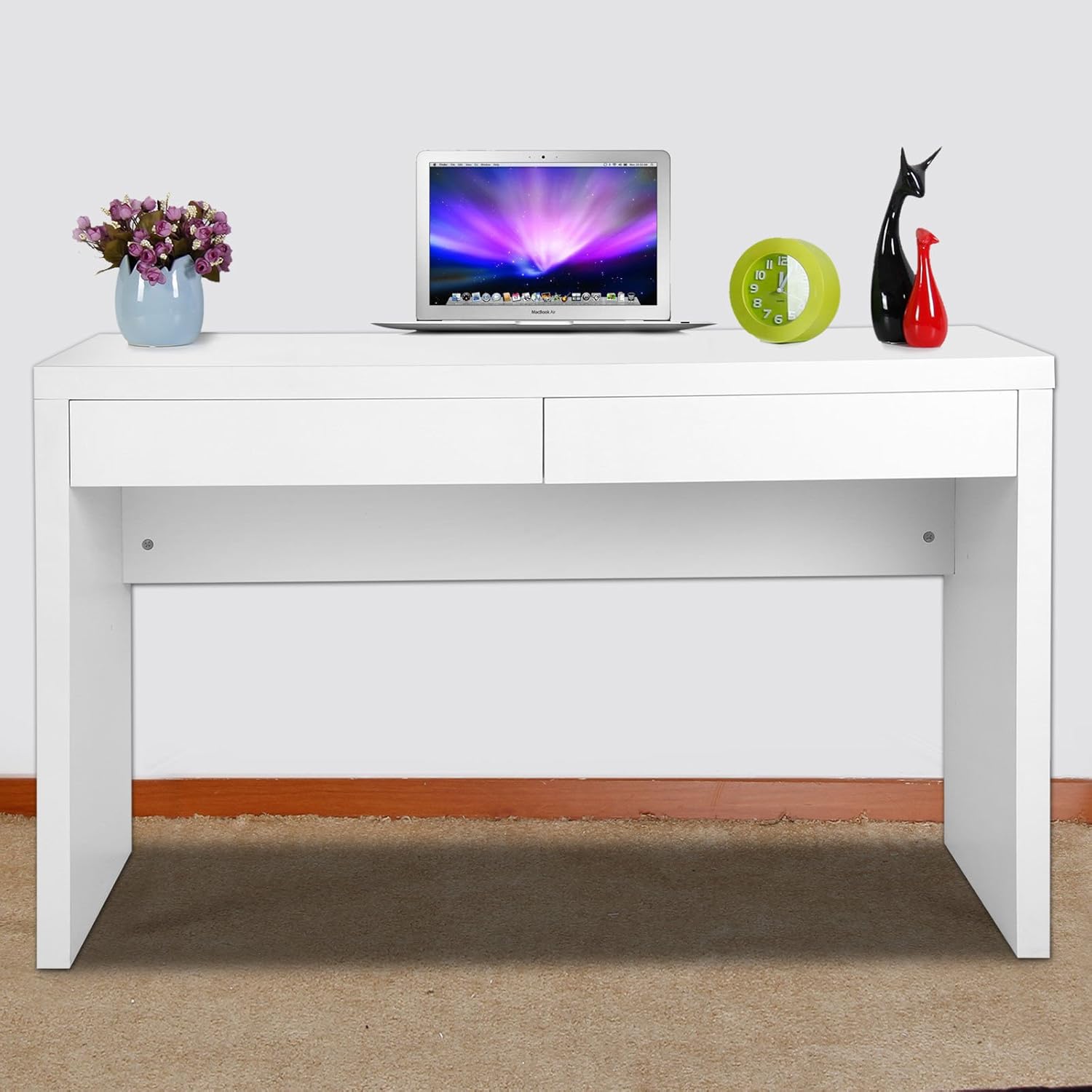 Generic Desk Desk White Home Office ble Worksta With Drawer Drawe ...