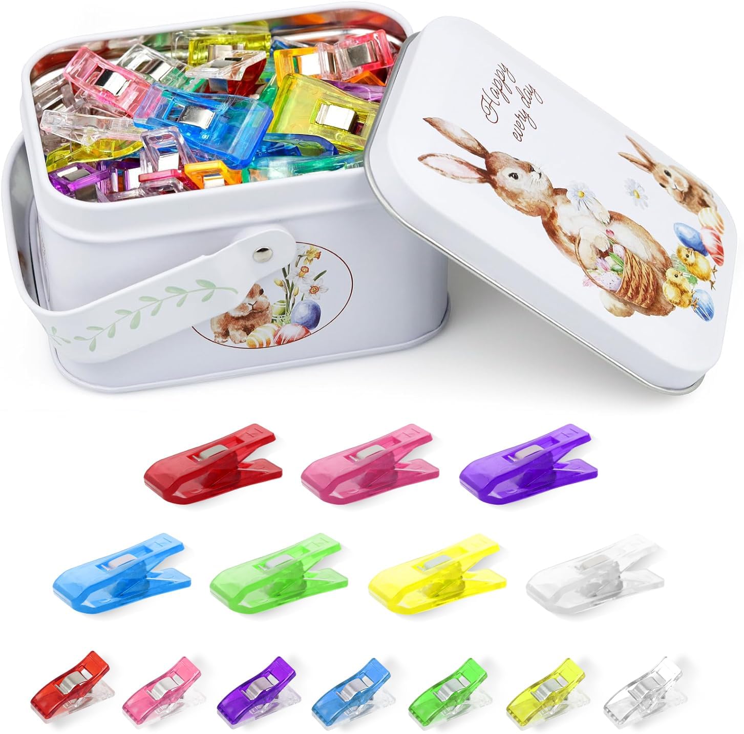 Amazon.com: Sewing Clips, 100 Pcs with Plastic Box, Assorted Colors ...