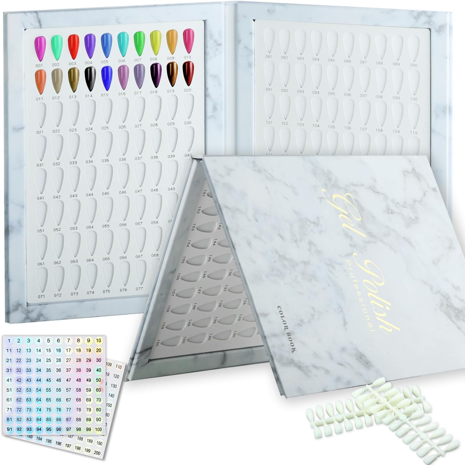 Amazon.com: C12rtive 160 Nail Colors Book,Nail Color Display Book with ...