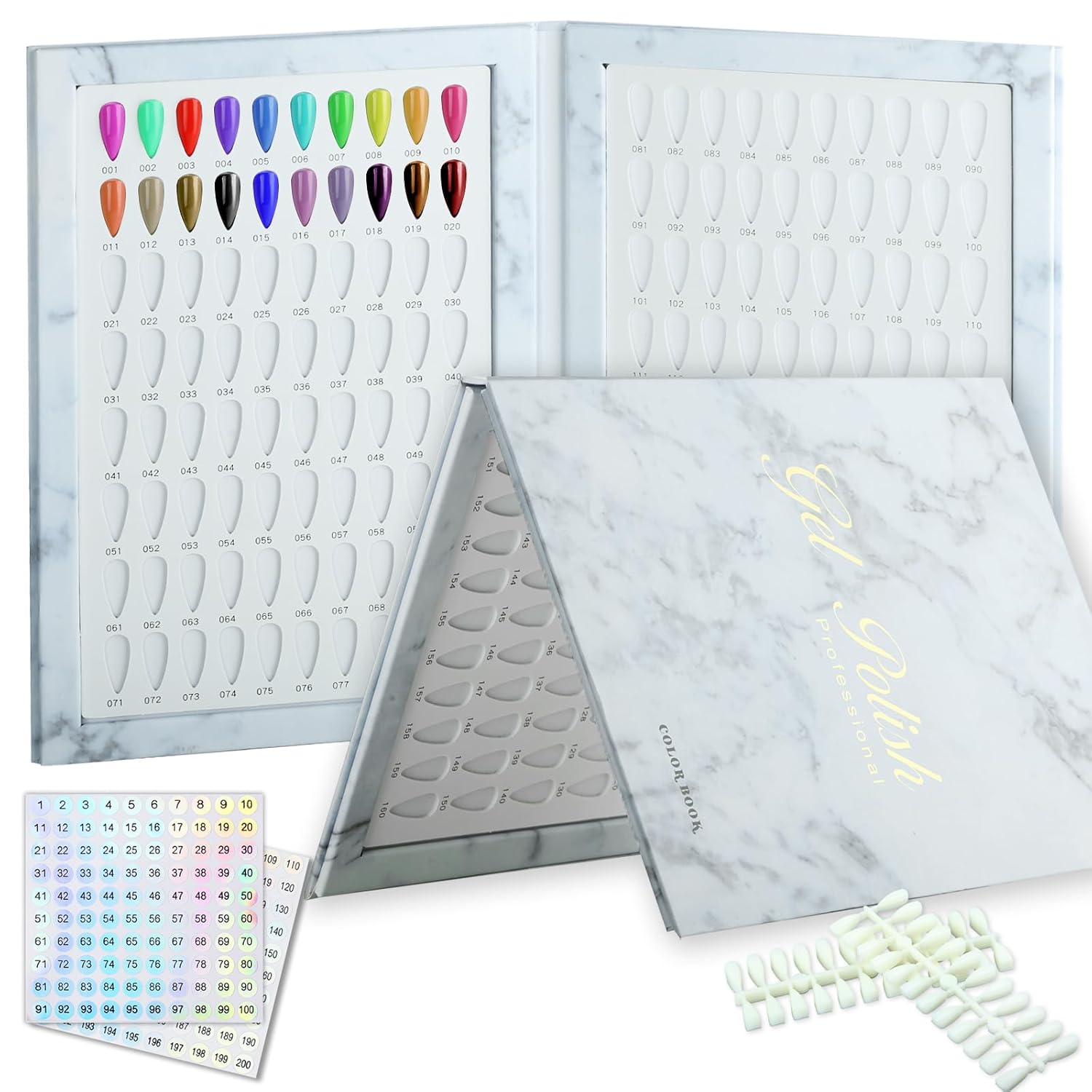 Amazon.com: C12rtive 160 Nail Colors Book,Nail Color Display Book with ...