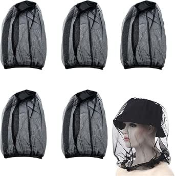 5 PCS Midge Nets For Head, Midge Net, Nylon Mosquito Head Protecting ...