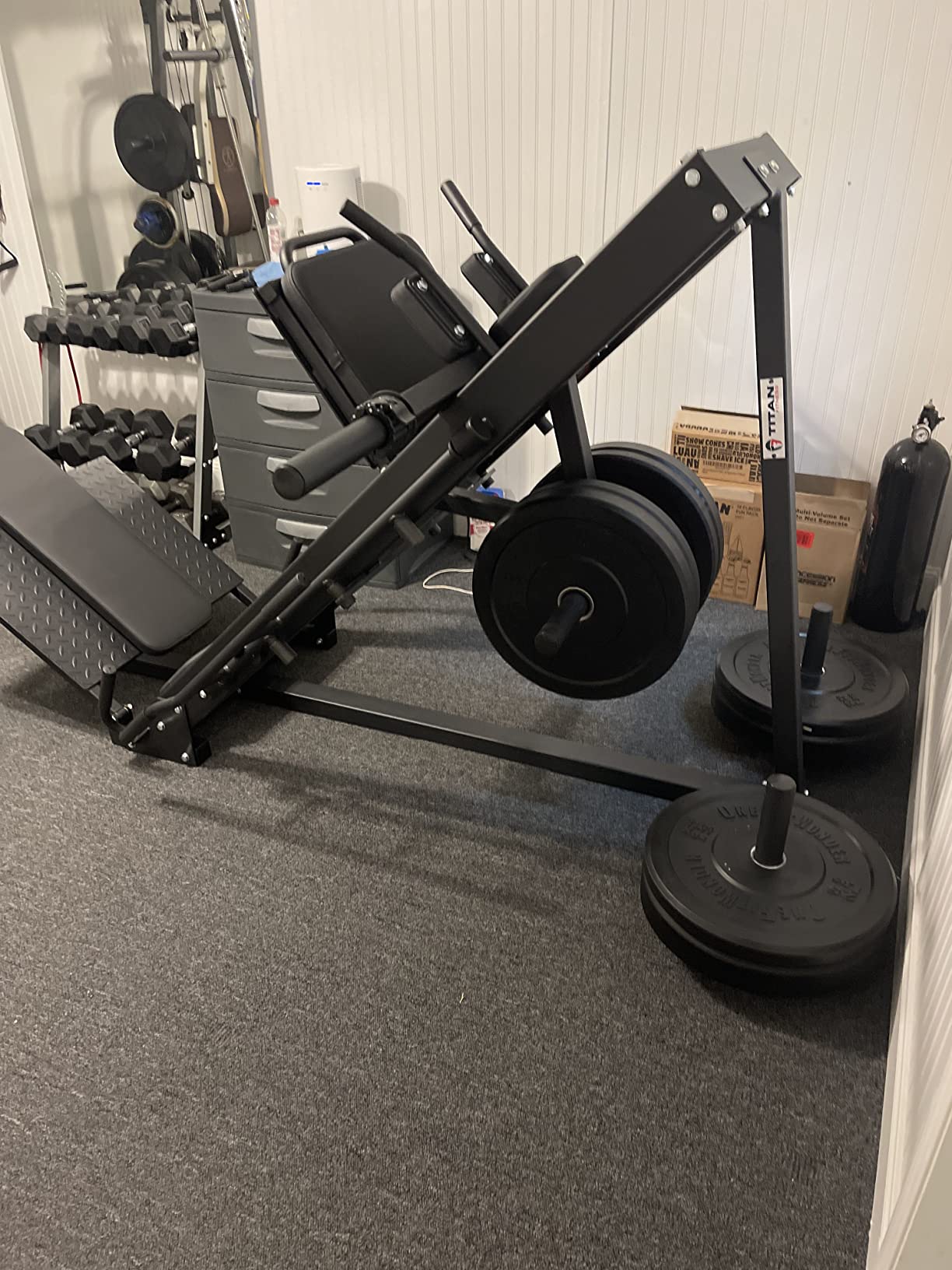 $64/mo - Finance Titan Fitness Plate-Loaded Leg Press Hack Squat ...