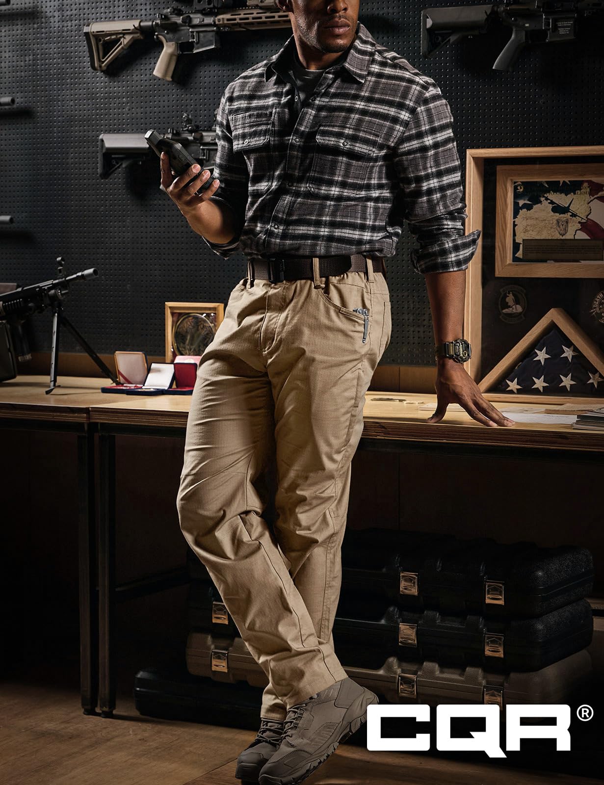 Snapklik.com : Mens Flex Stretch Tactical Pants, Water Resistant ...
