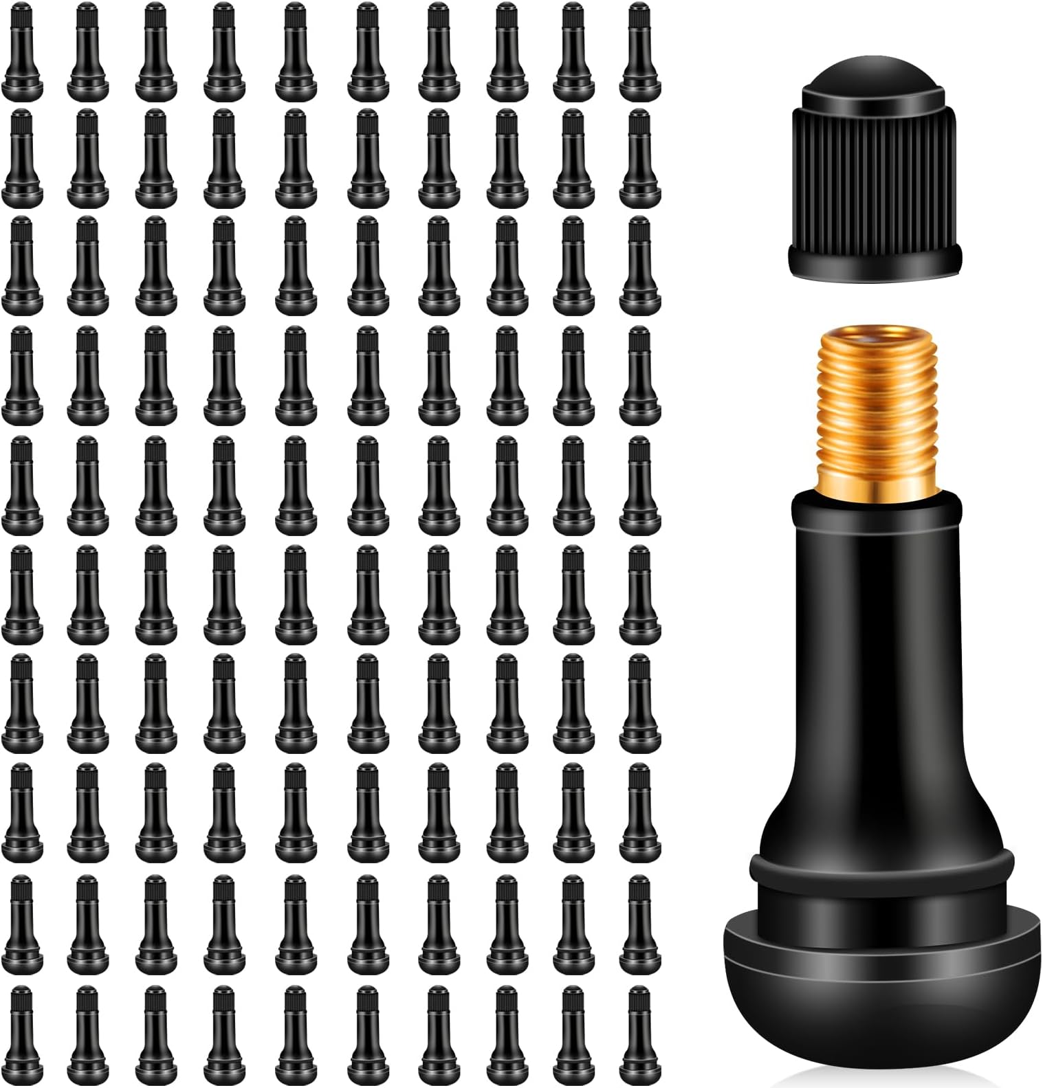 TR413 Rubber Valves, Tyre Valve, Pack of 100 TR413 Rubber Valves Car ...