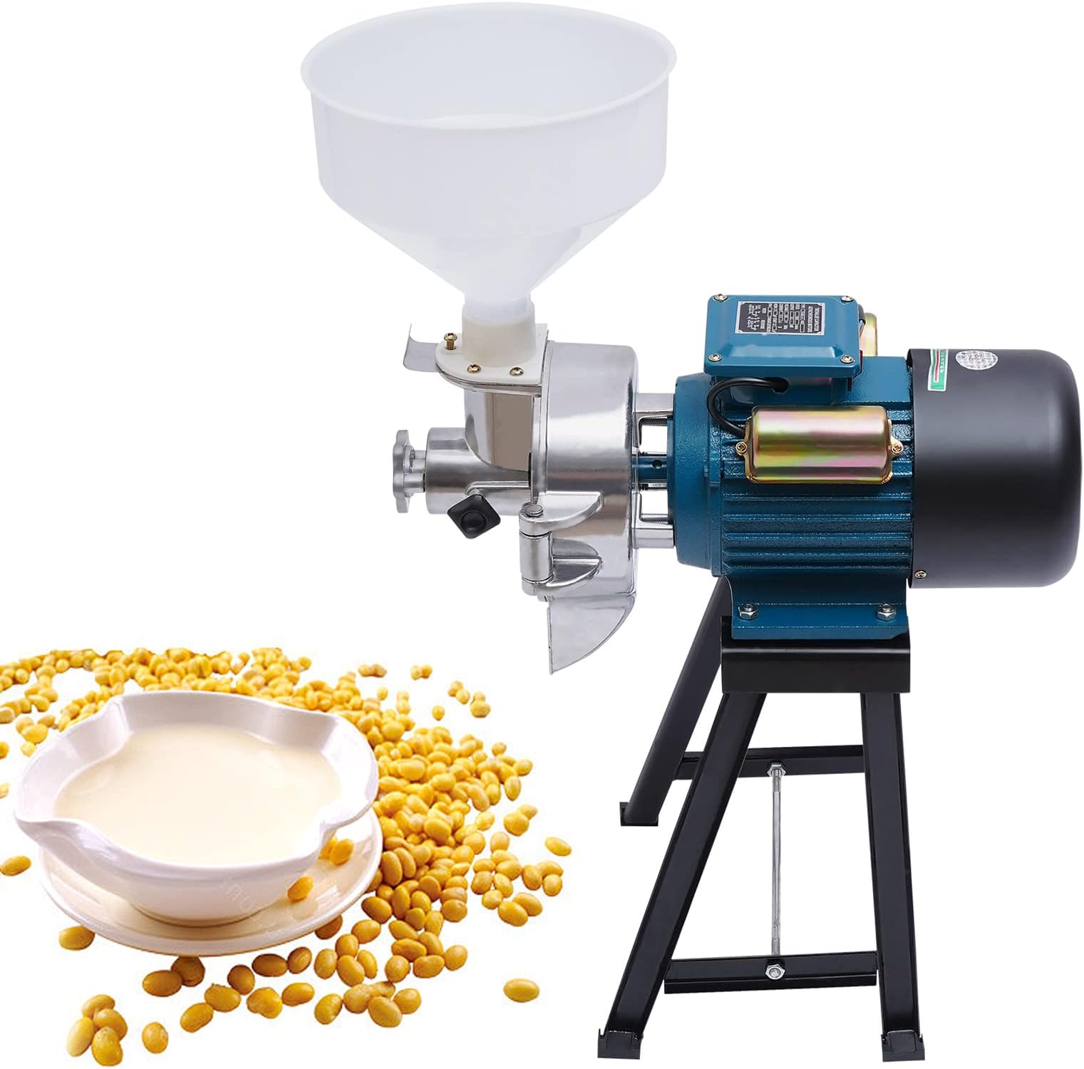 Amazon.com: 2200W Electric Grain Grinder Wet Grain Mill with Funnel and ...