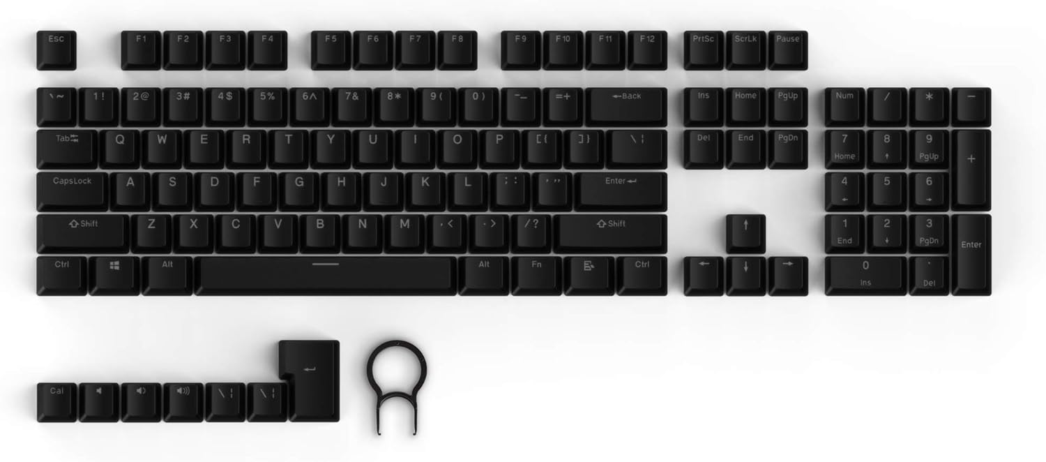 TECWARE US Layout (ANSI) Black PBT Keycaps, for Mechanical Keyboards ...