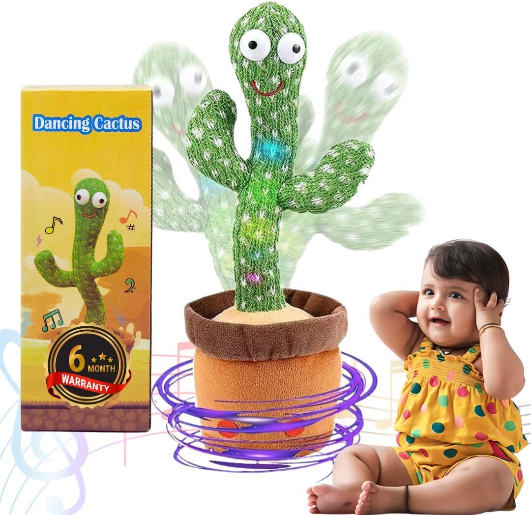 UCRAVO Cactus Toy with Dancing, Lighting,Singing, Recording and Repeat ...