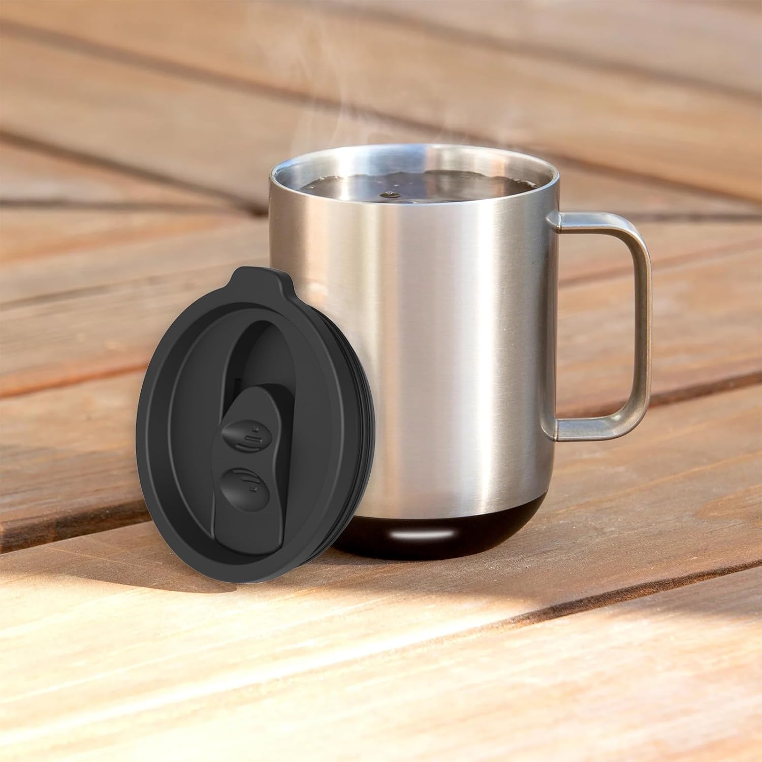 Wuryuema Splash Proof Open-Close Slide Lid,Silicone Lid Compatible with ...