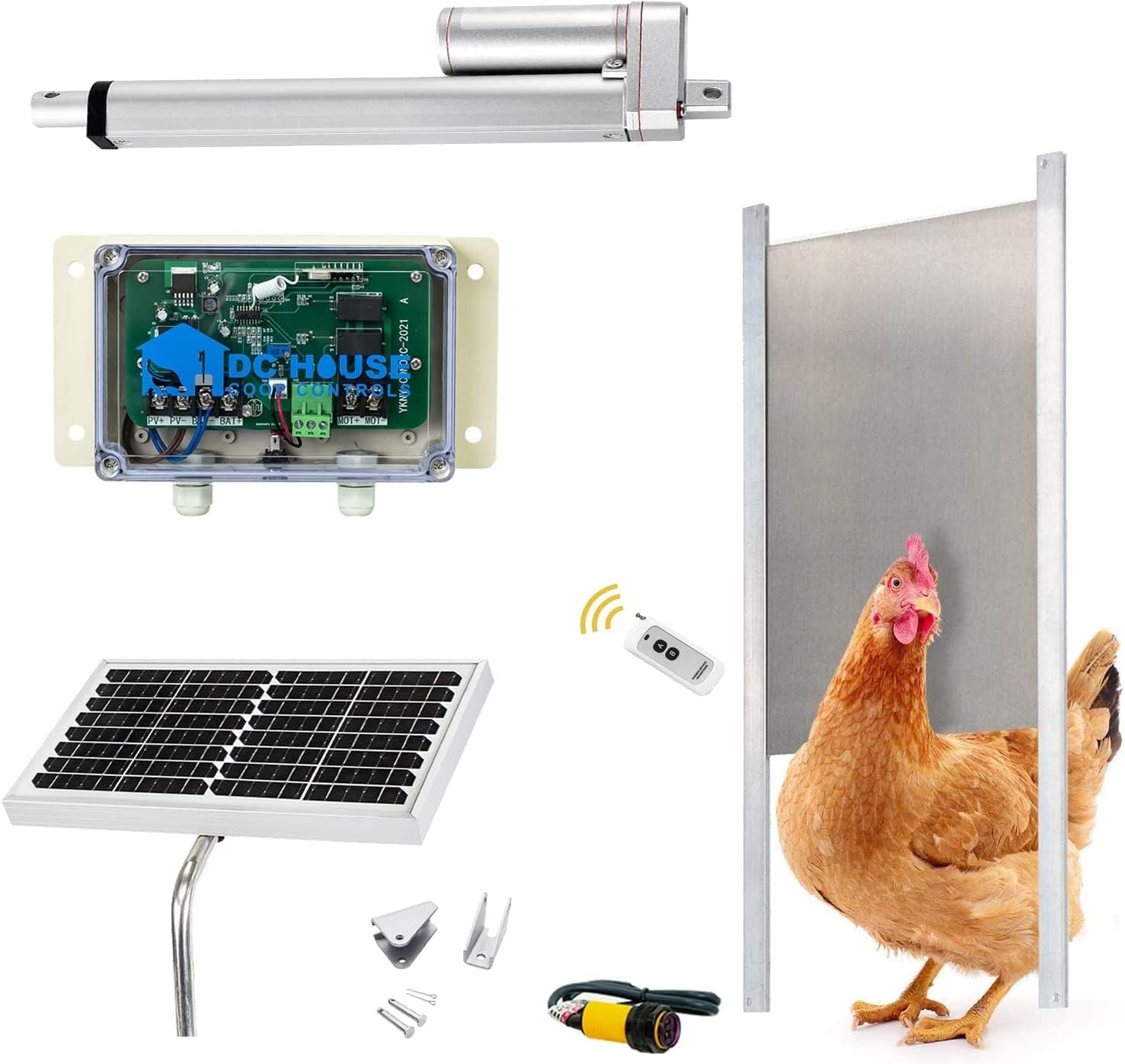 Automatic Chicken Flap Door Opener, Chicken Flap with Battery ...