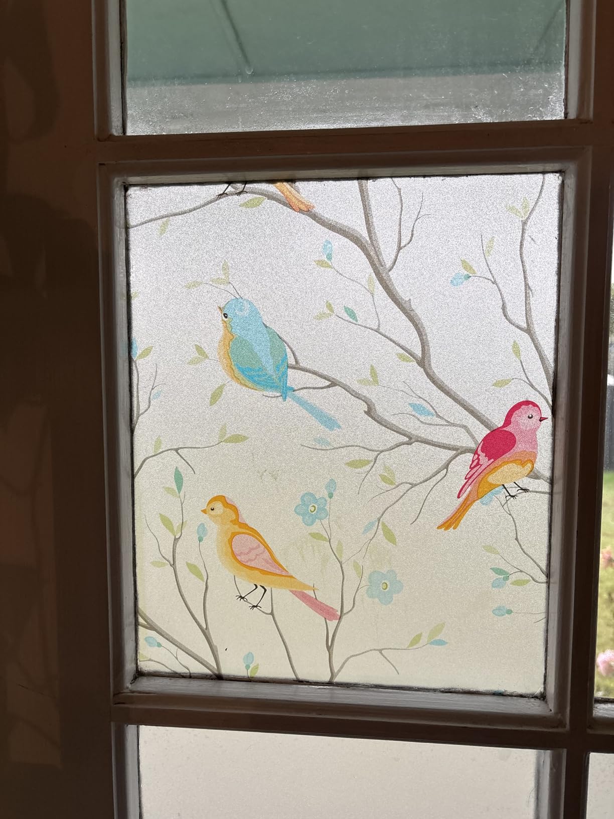 Honwor Stain Glass Effect Privacy Film - Frosted Anti-Glare UV ...