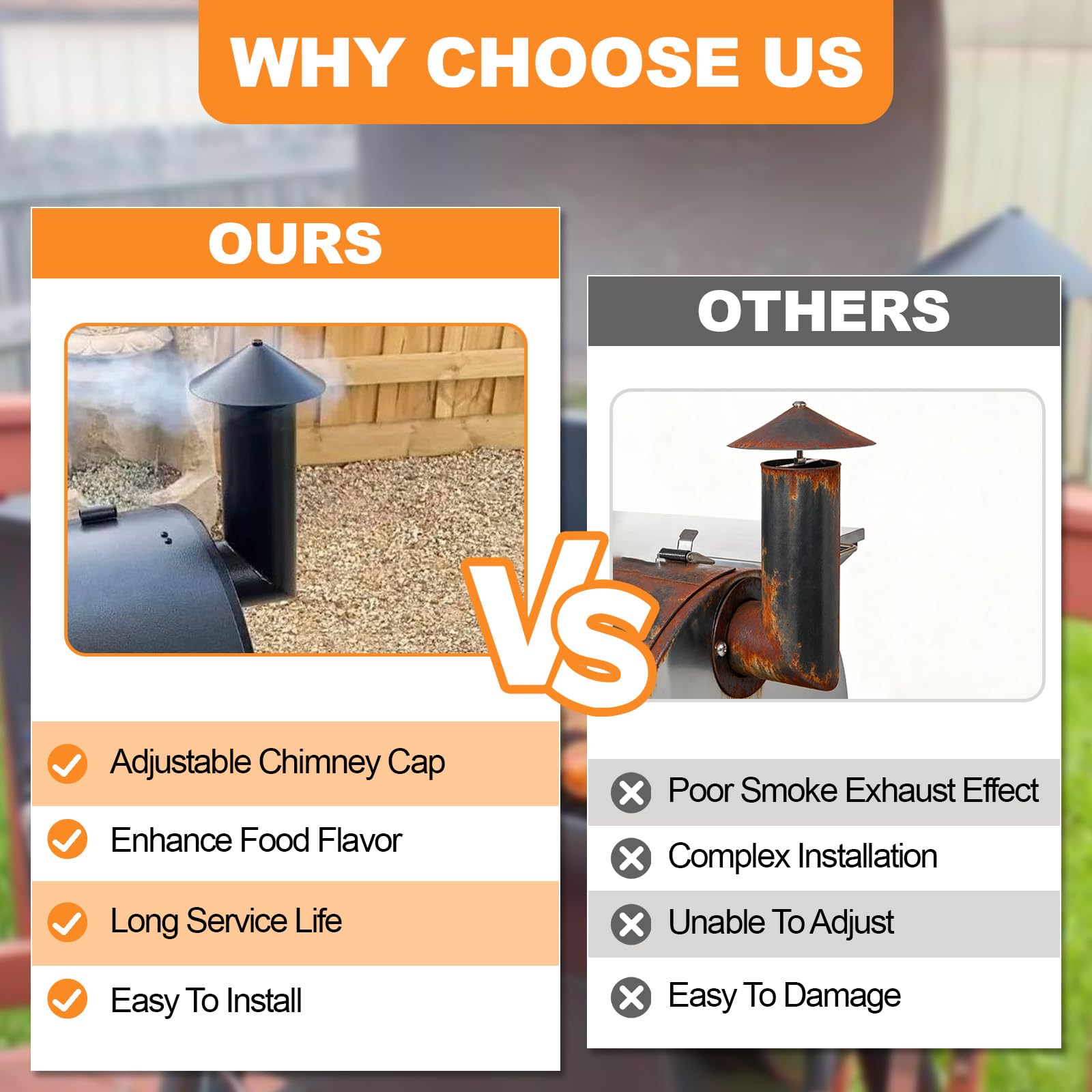 Snapklik.com : Pellet Grill Smoke Stack Chimney Replacement For Pit ...