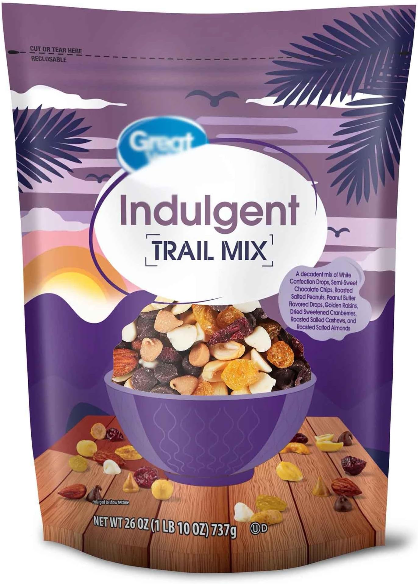 Amazon.com: Indulgent Trail Mix: White & Semi Sweet Chocolate ...