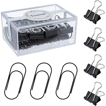 Amazon.com : ONLYKXY 100 Pieces 16mm Mini Black Nickel Paper Clips ...