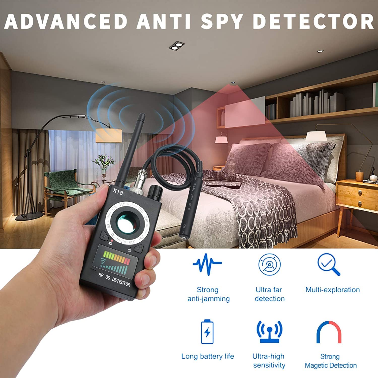 Gps Detector FiveSky Bug Detector Detector - Anti Listening Devices For ...
