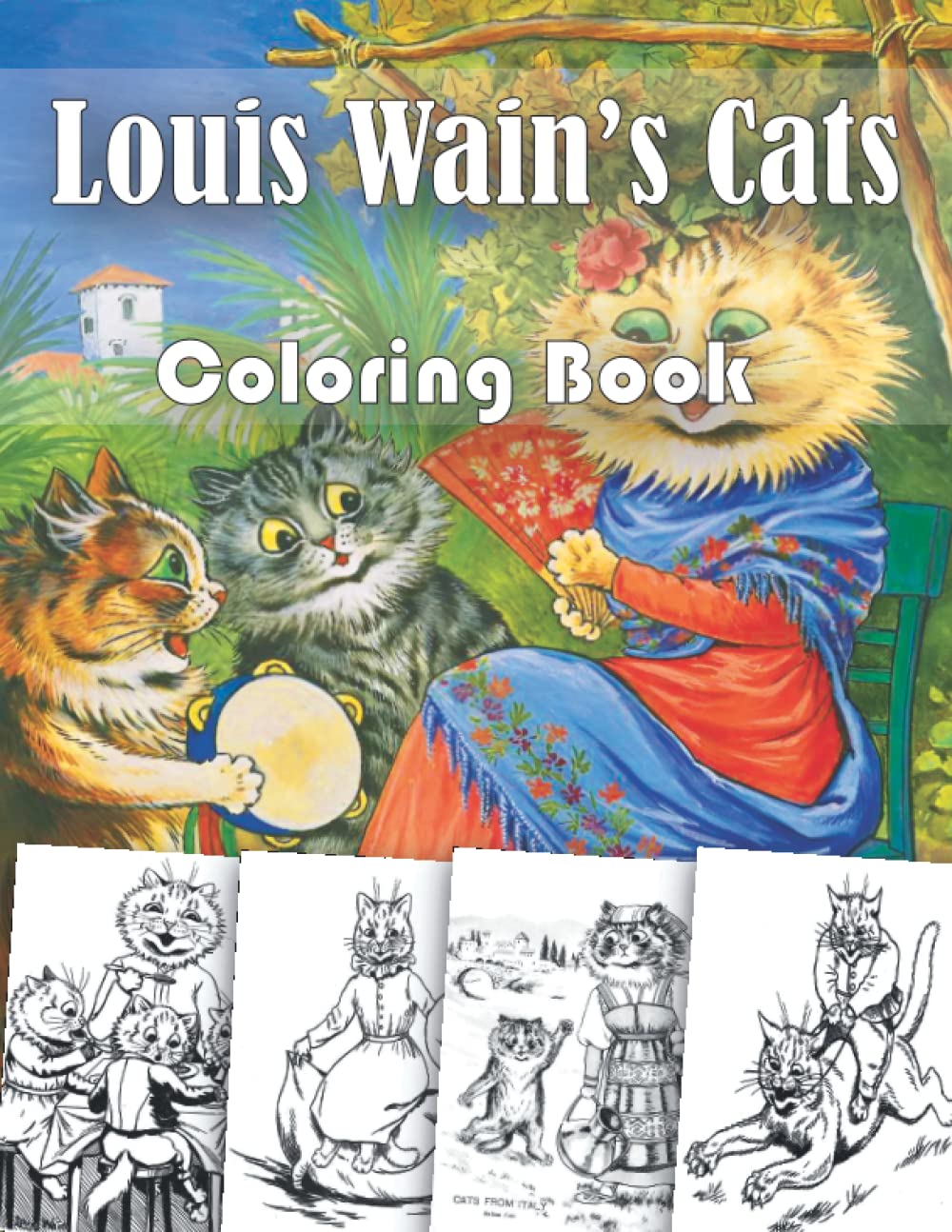 Buy Louis Wain's Cats Coloring Book: Funny Cats of Louis Wain, Vintage ...