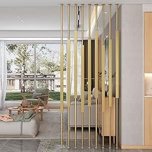 Amazon.com - Gold Partition Square Posts Office Freestanding Room ...