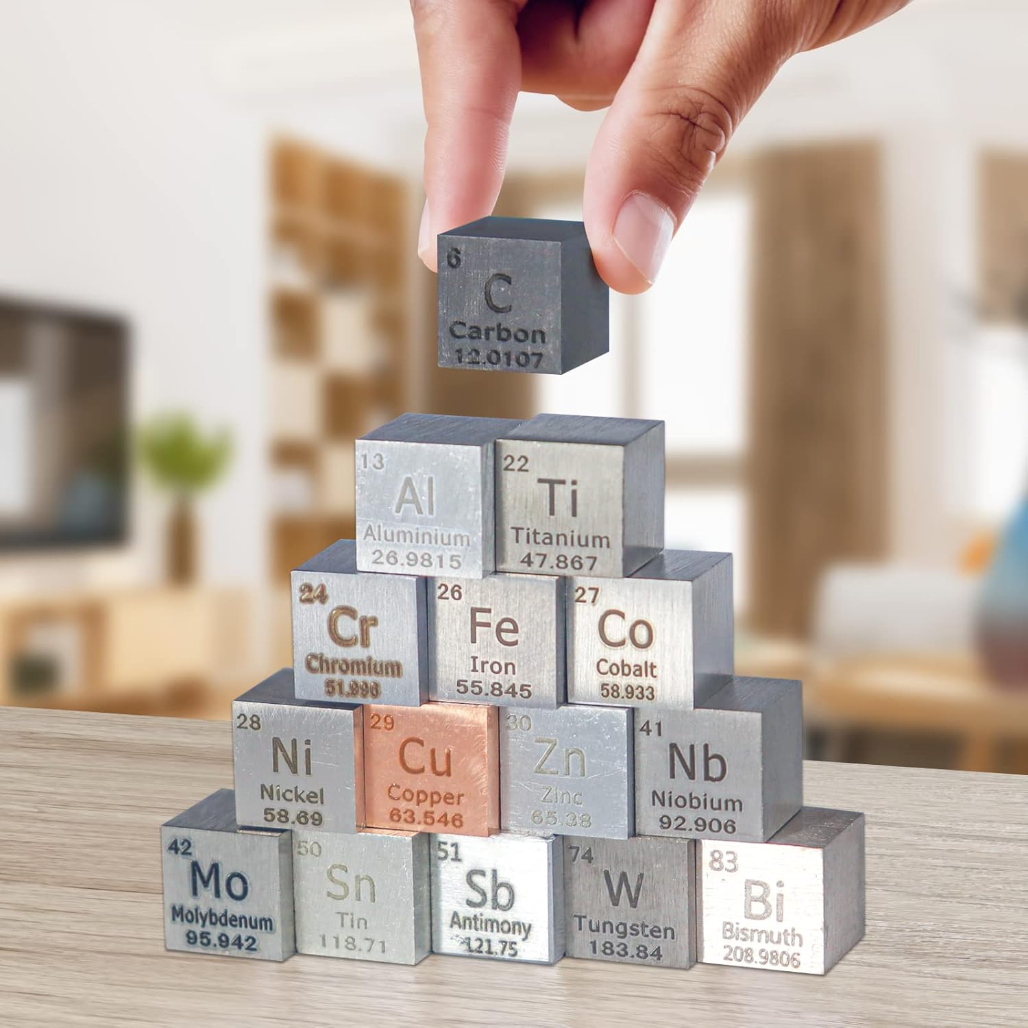 Buy 15 Pieces Element Cube Set 10mm Density Cubes Up to 99.99% Pure ...