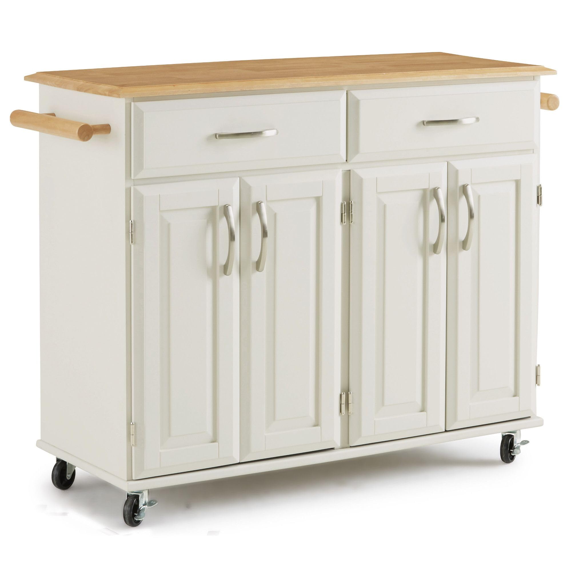 Snapklik.com : Dolly Madison White Kitchen Cart By Home Styles
