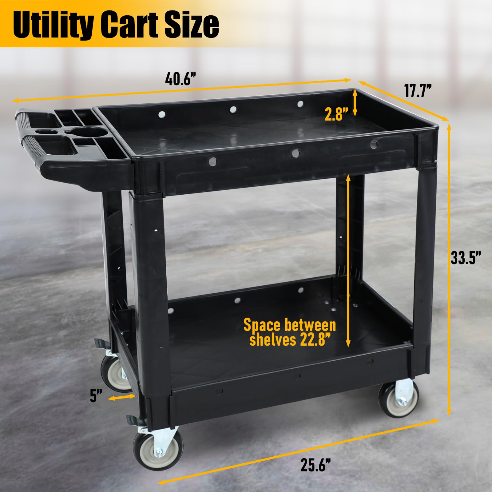 Snapklik.com : Tooremine Utility Rolling Tool Cart, 40 X 17-Inch ...