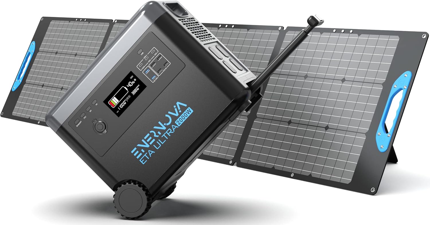 Amazon.com : ENERNOVA Solar Generator ETA ULTRA 2000W, 2160Wh with 200W ...