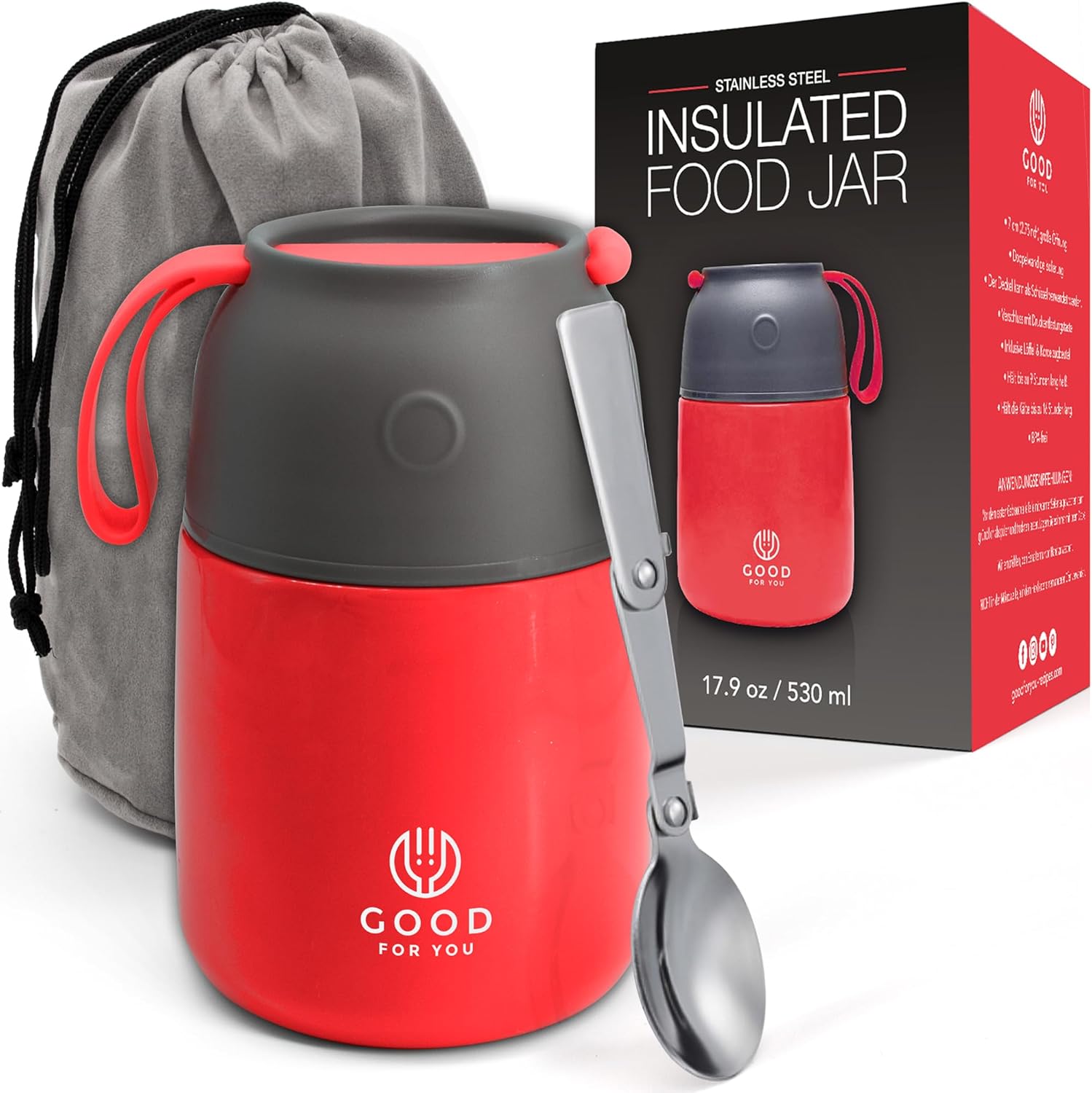 GOOD FOR YOU - Thermal Food Flask for hot Food, Soup containers, Ideal ...